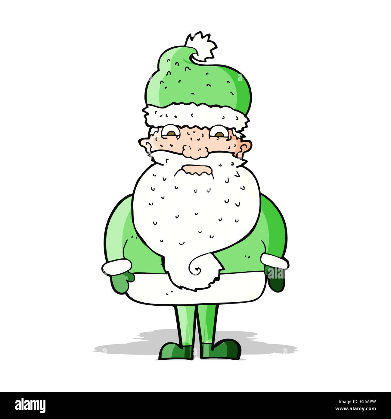 cartoon grumpy santa claus Stock Vector Image & Art - Alamy