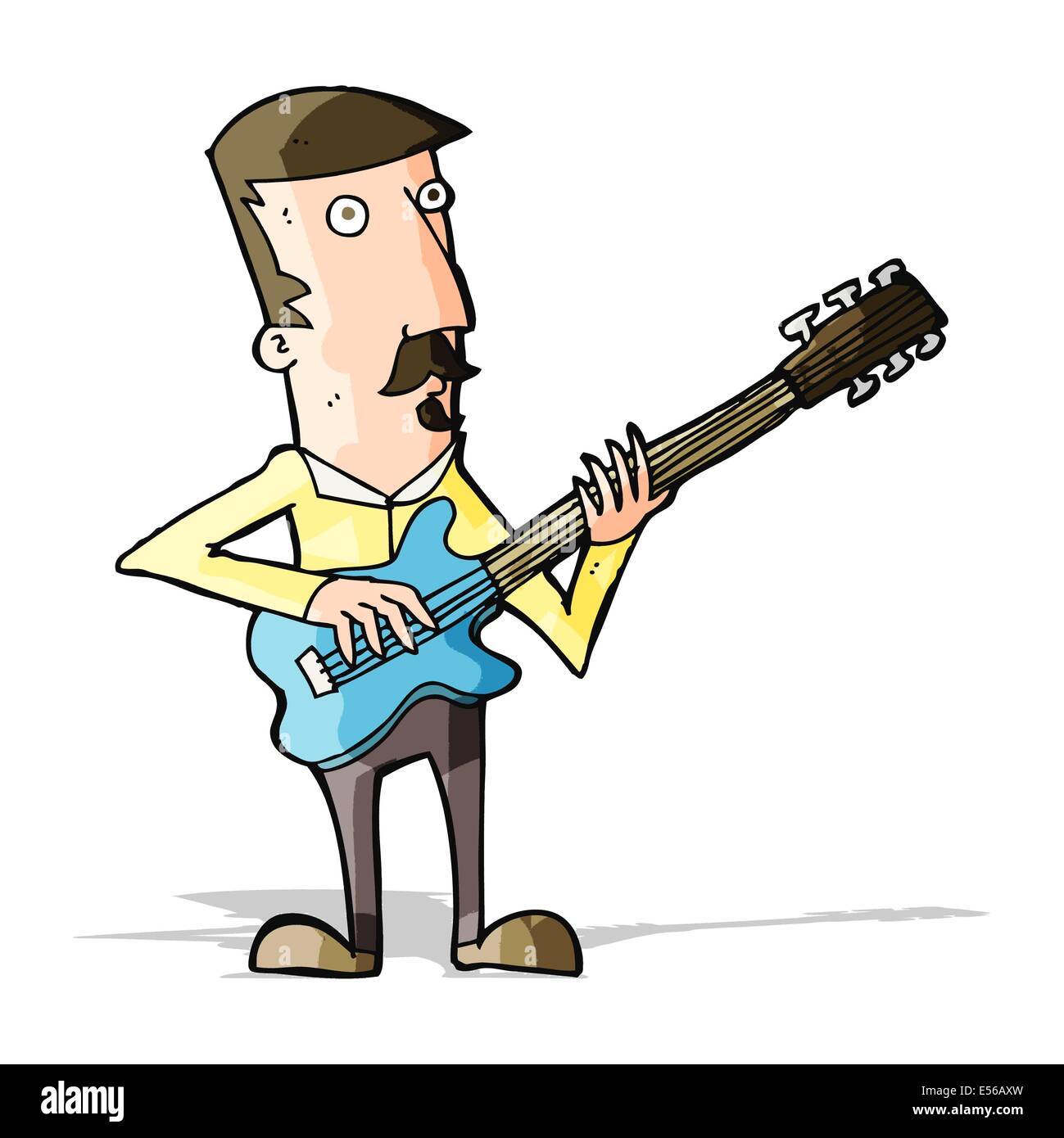 cartoon man playing electric guitar Stock Vector Image & Art - Alamy