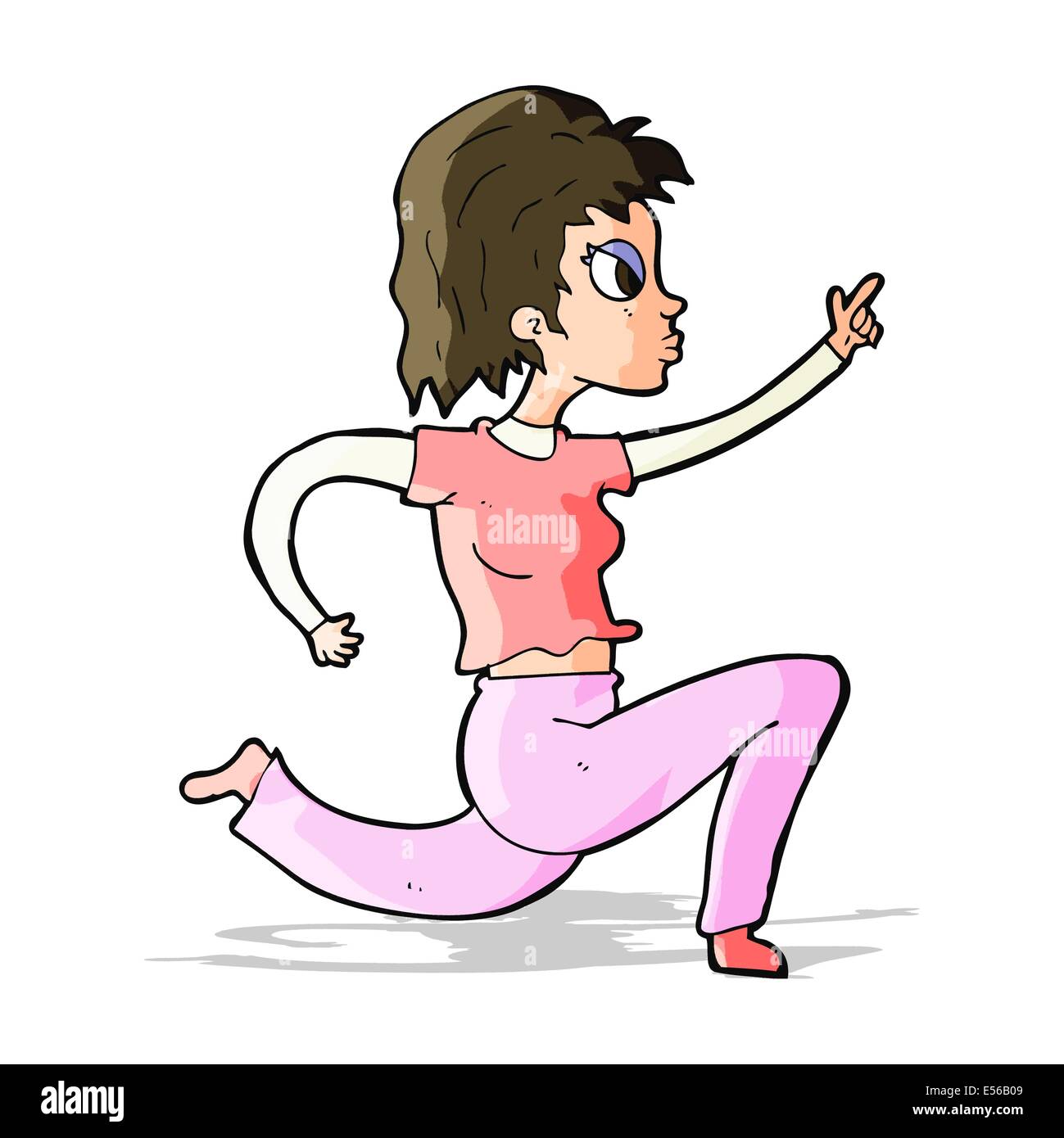 Funny Women Running Cartoons