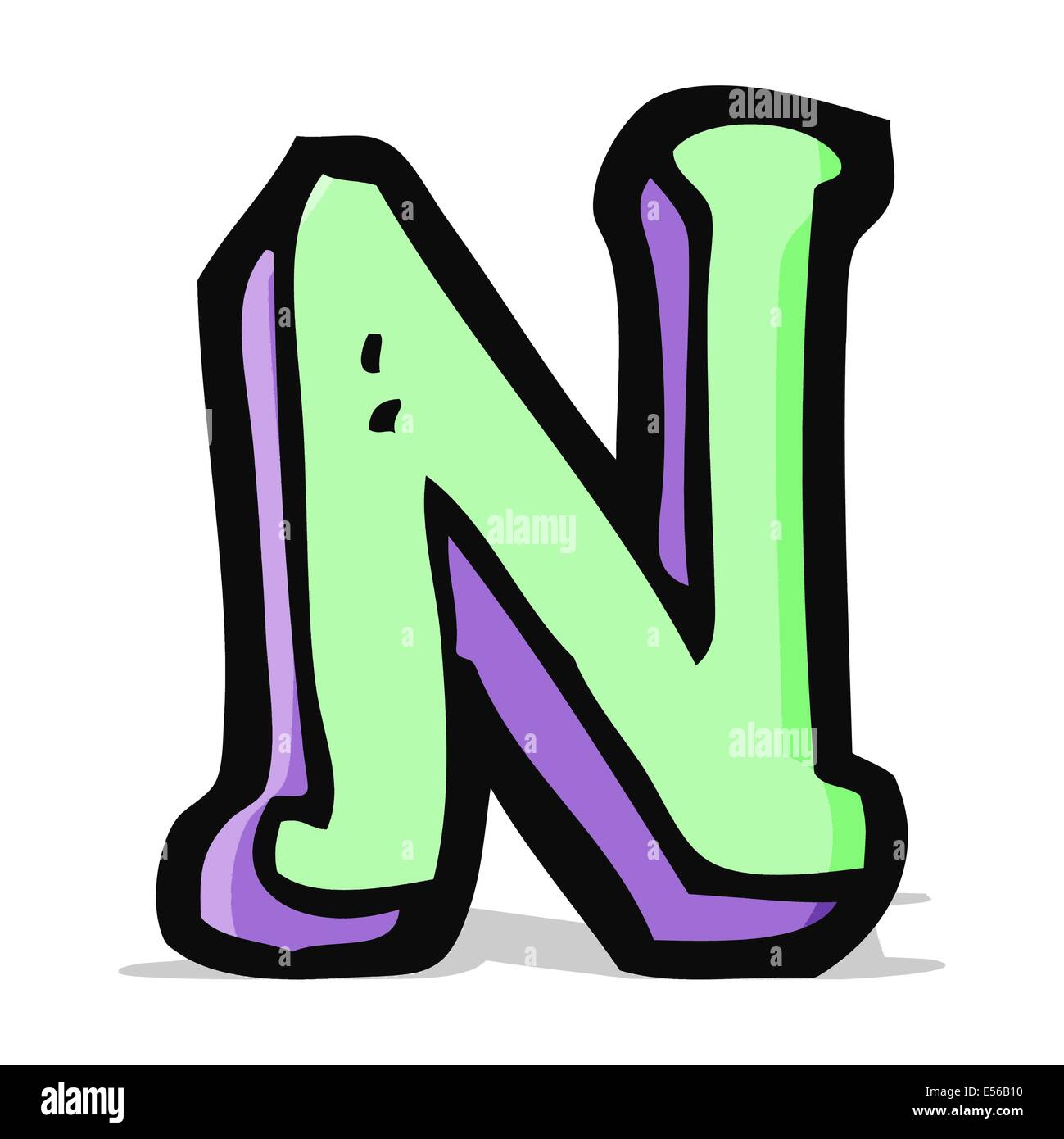 cartoon letter N Stock Vector Image & Art - Alamy