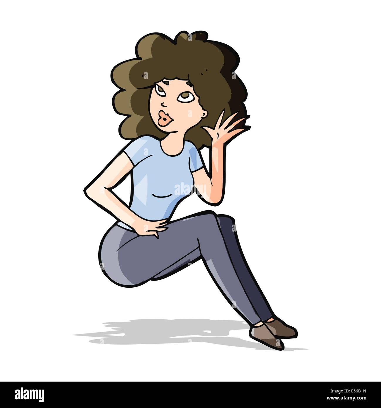 cartoon woman listening Stock Vector Image & Art - Alamy