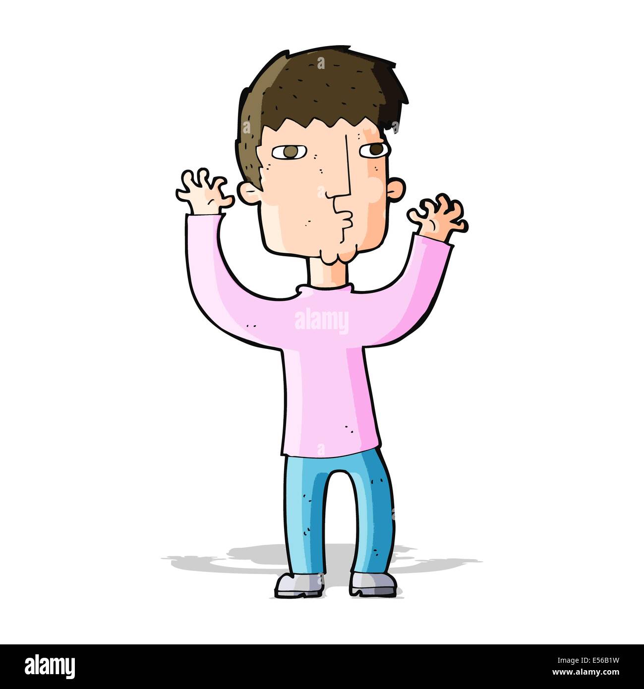 cartoon anxious man Stock Vector Image & Art - Alamy