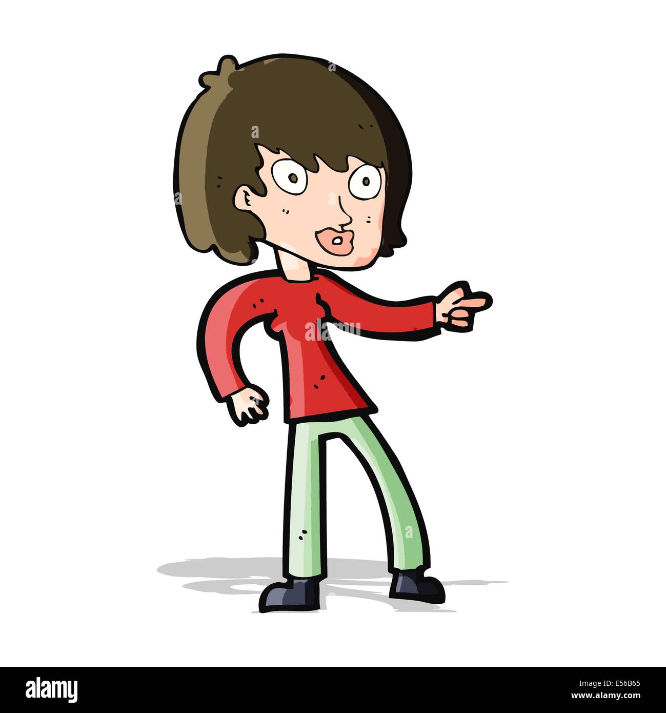 cartoon woman pointing Stock Vector Image & Art - Alamy