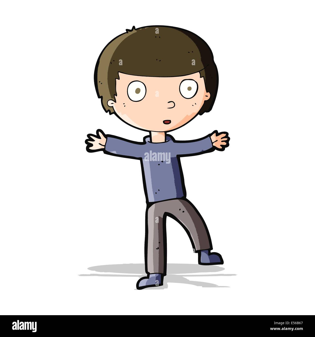 cartoon startled boy Stock Vector Image & Art - Alamy