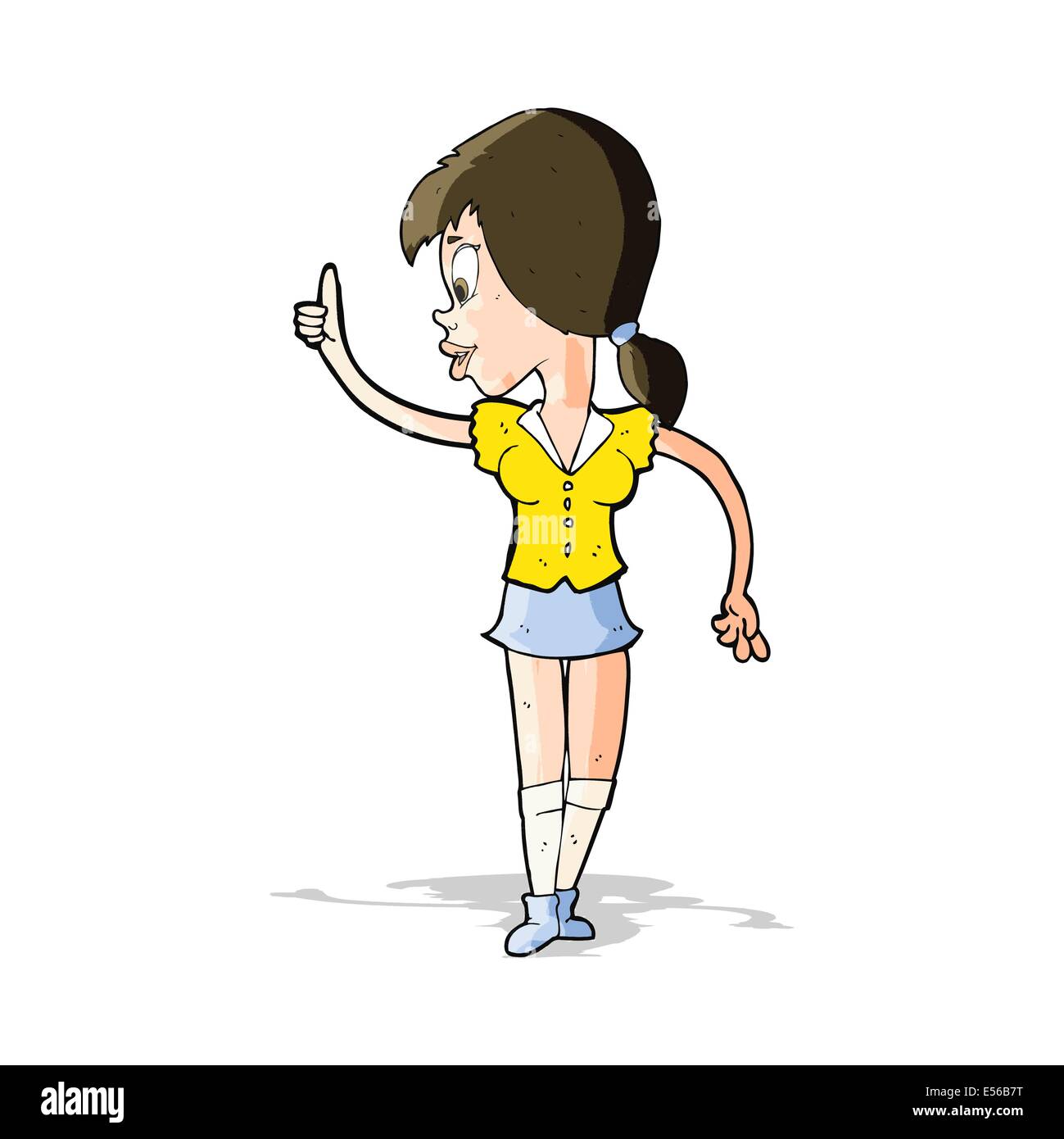 cartoon girl with idea Stock Vector Image & Art - Alamy