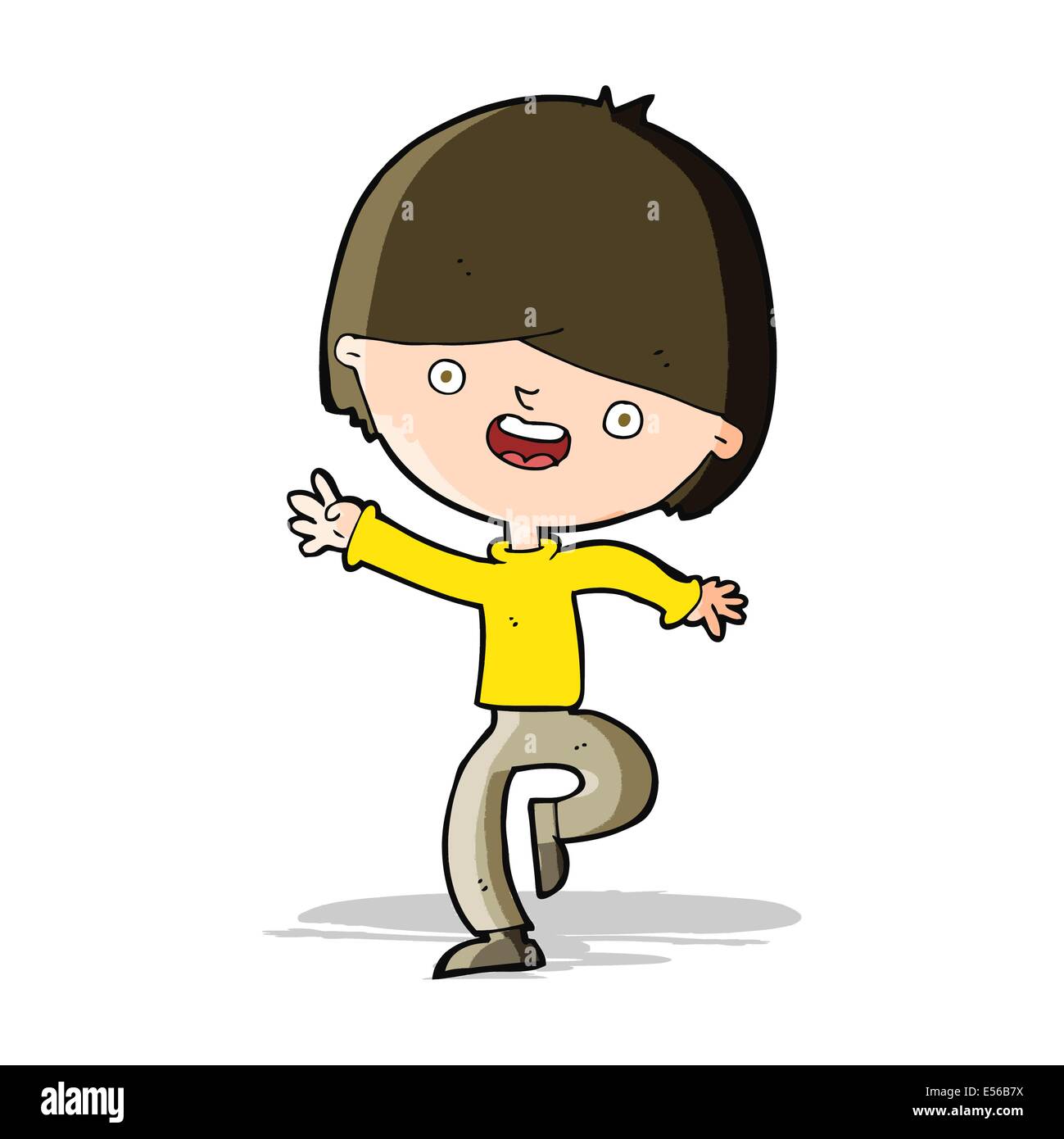 cartoon happy boy dancing Stock Vector Image & Art - Alamy