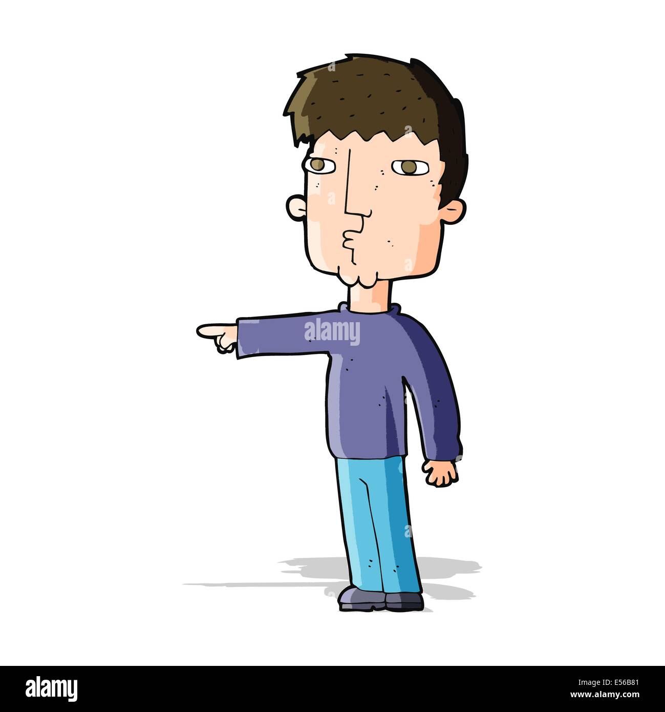 cartoon pointing man Stock Vector Image & Art - Alamy