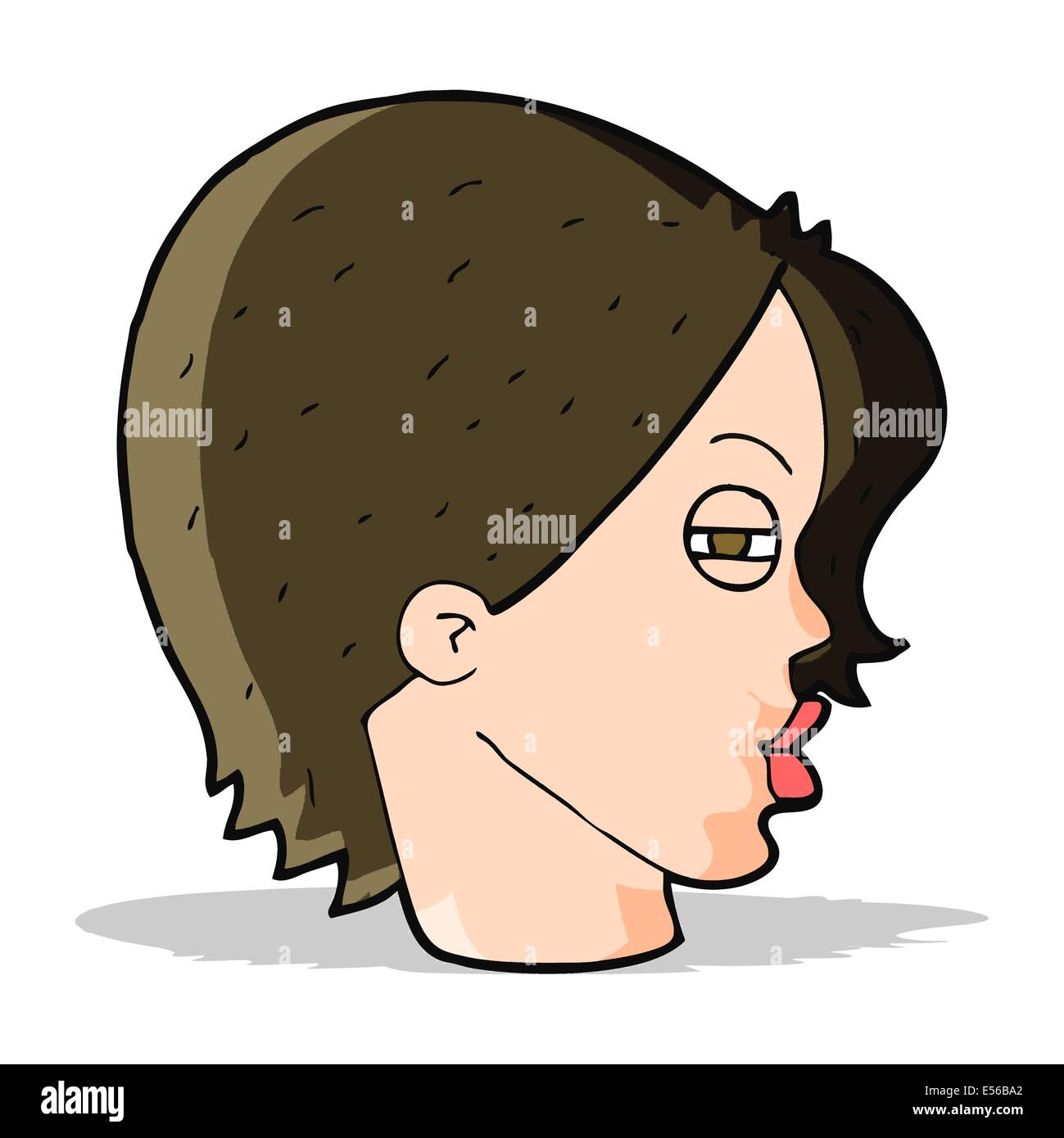 cartoon female face with narrowed eyes Stock Vector Image & Art - Alamy
