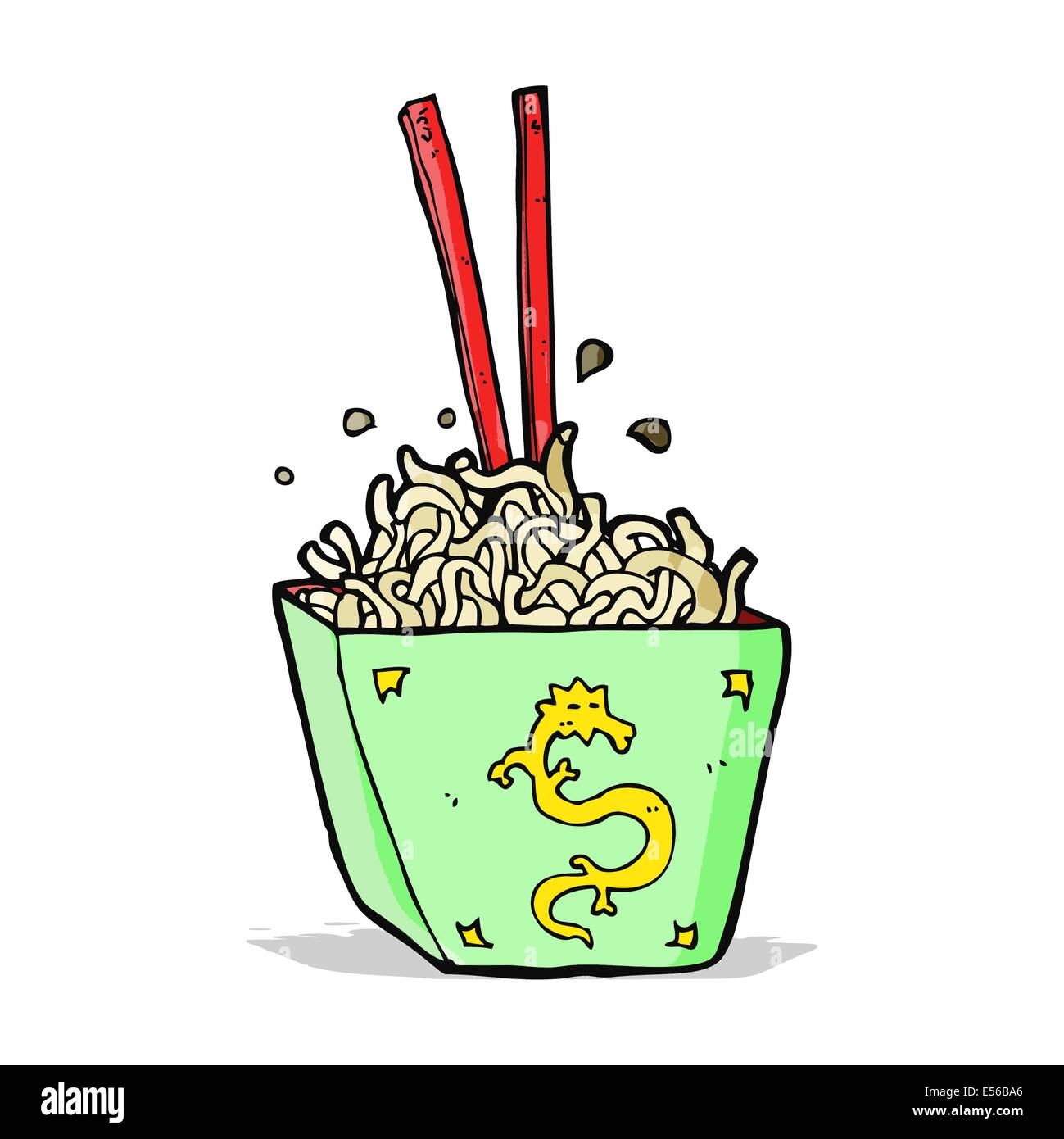 cartoon noodles in box Stock Vector Image & Art - Alamy