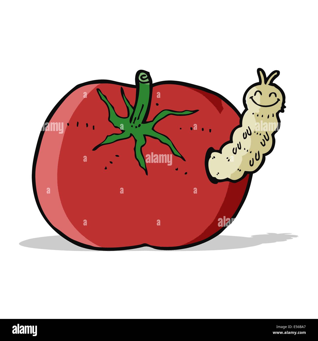 cartoon tomato with bug Stock Vector Image & Art - Alamy