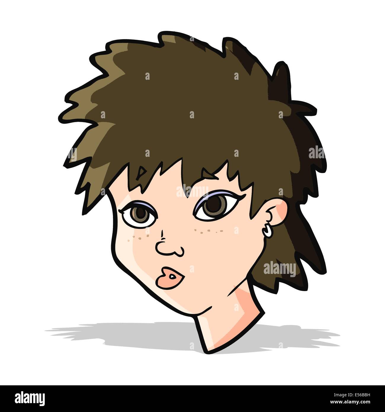 cartoon curious girl Stock Vector Image & Art - Alamy