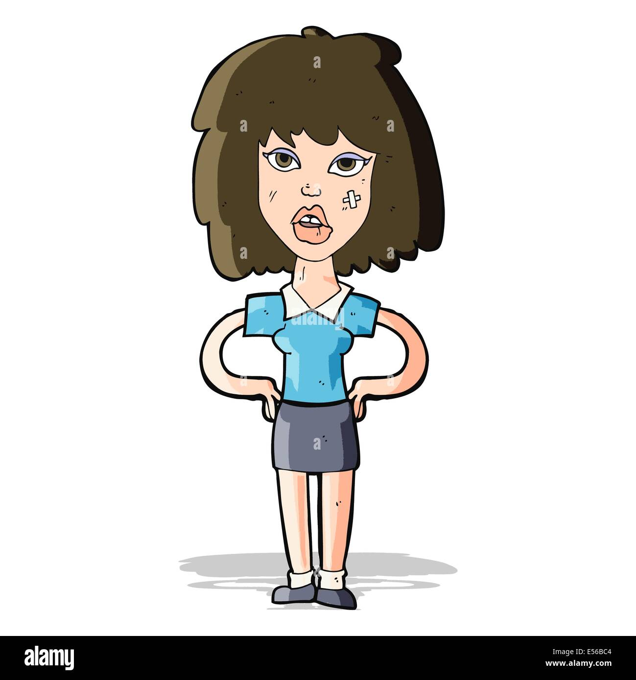 cartoon tough woman Stock Vector Image & Art - Alamy