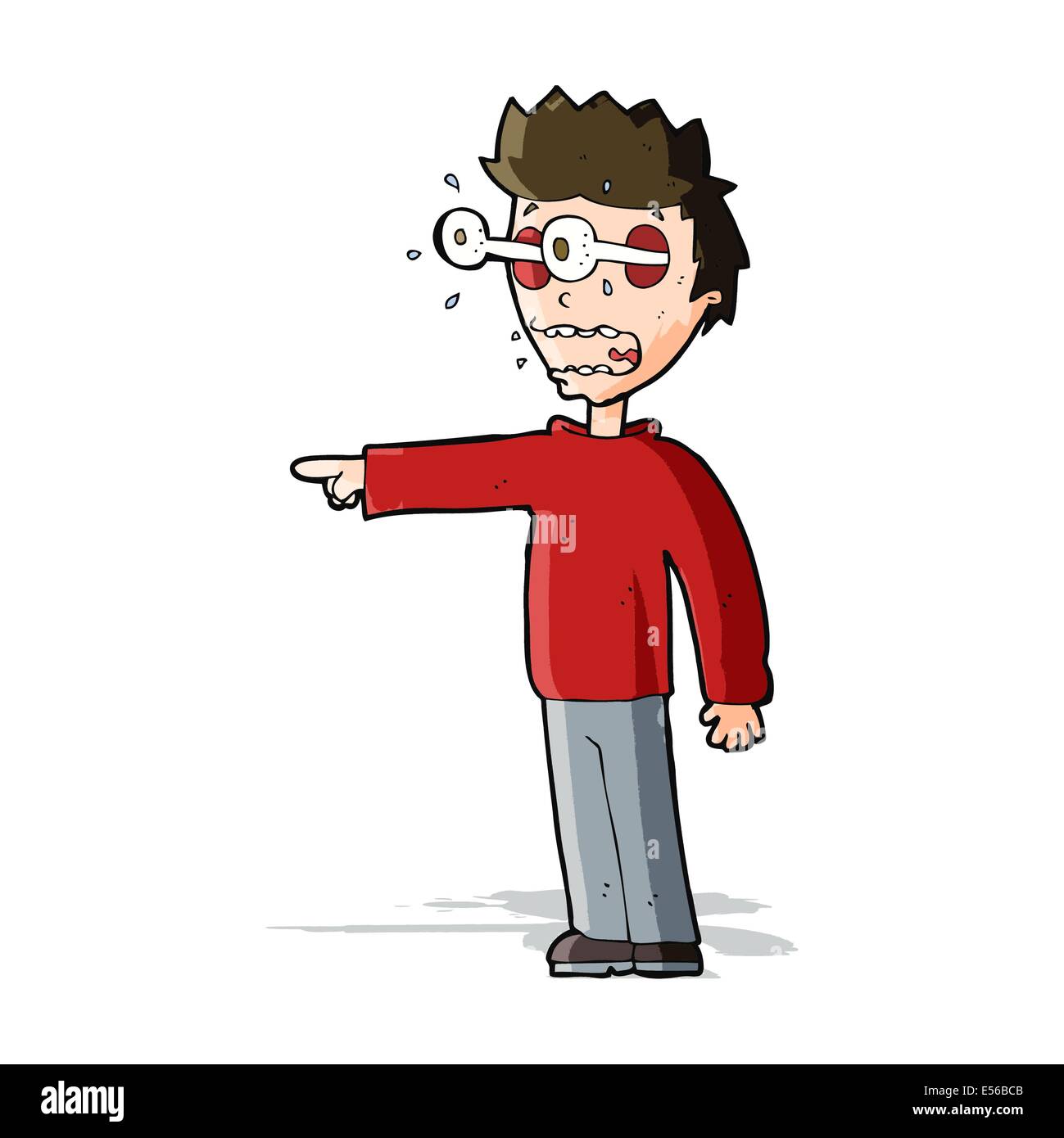 Cartoon boy pointing out hi-res stock photography and images - Alamy