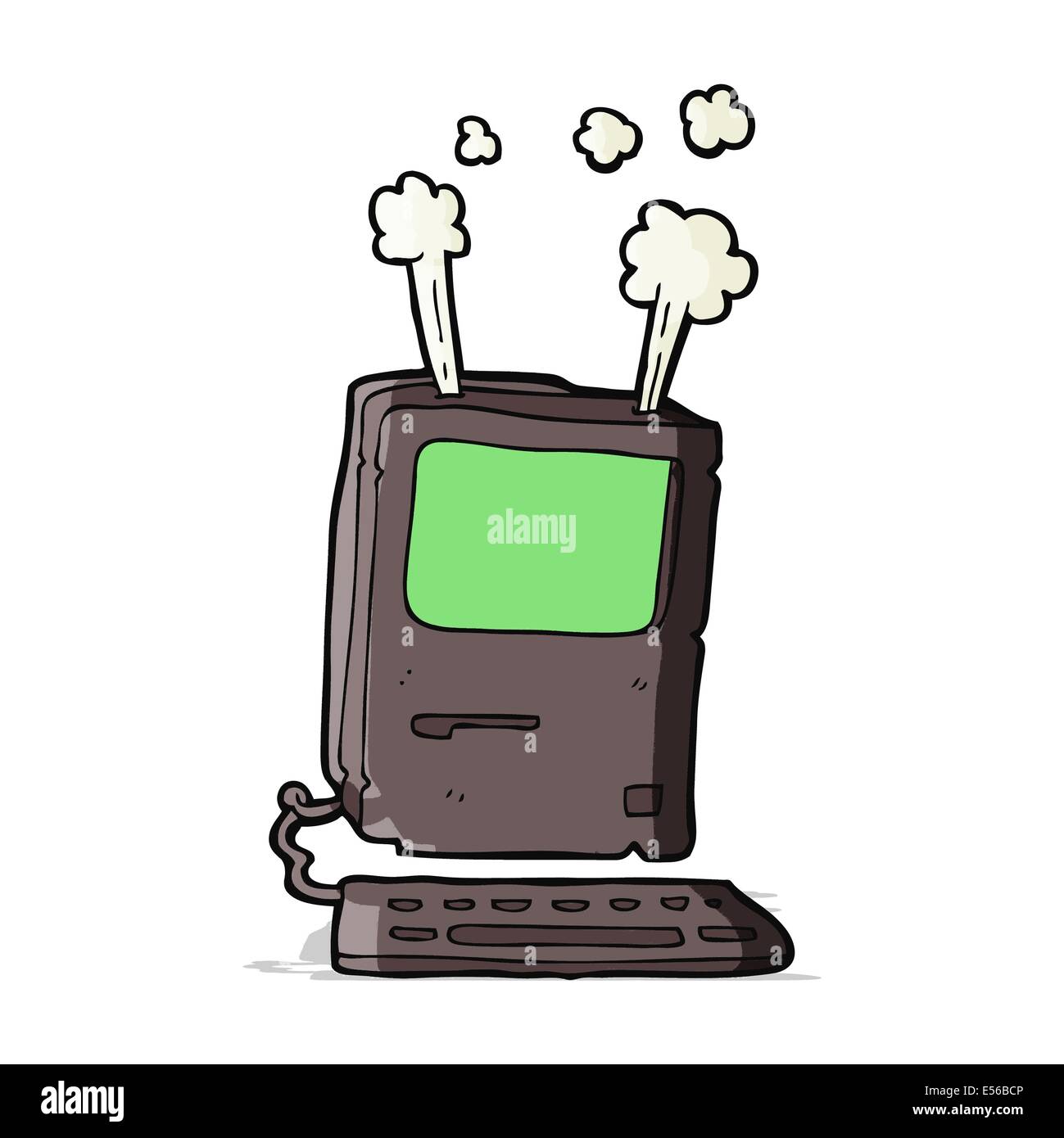 cartoon old computer Stock Vector Image & Art - Alamy