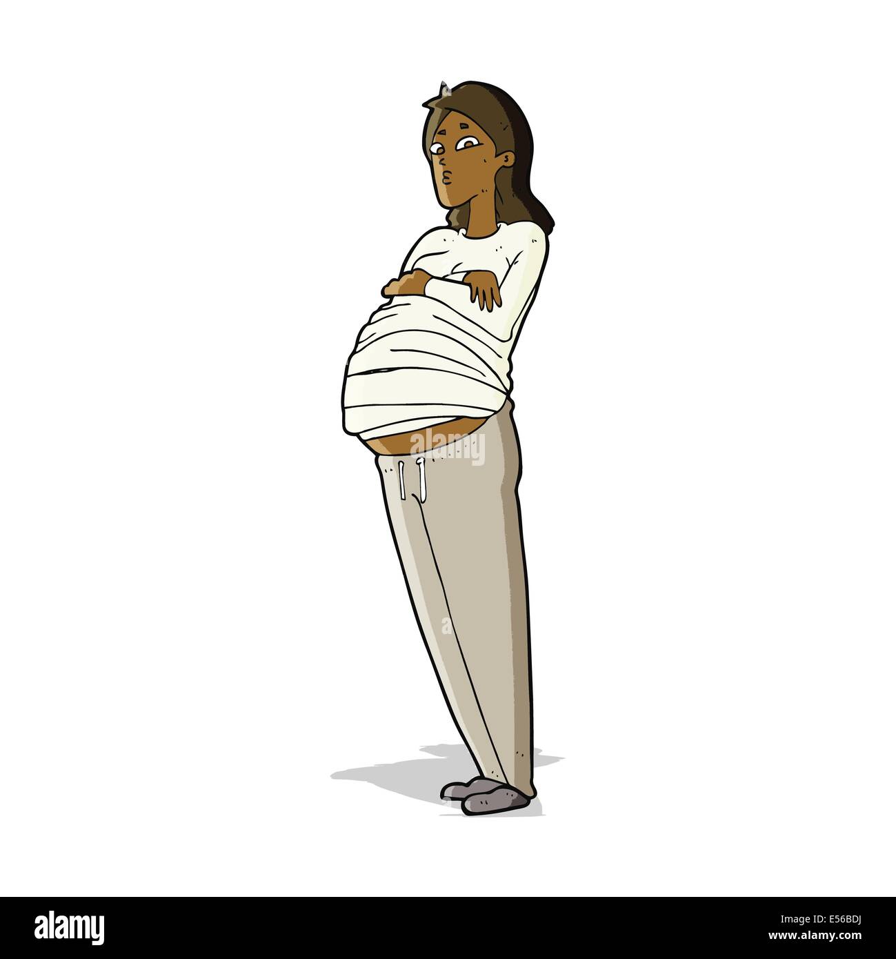 cartoon pregnant woman Stock Vector Image & Art - Alamy