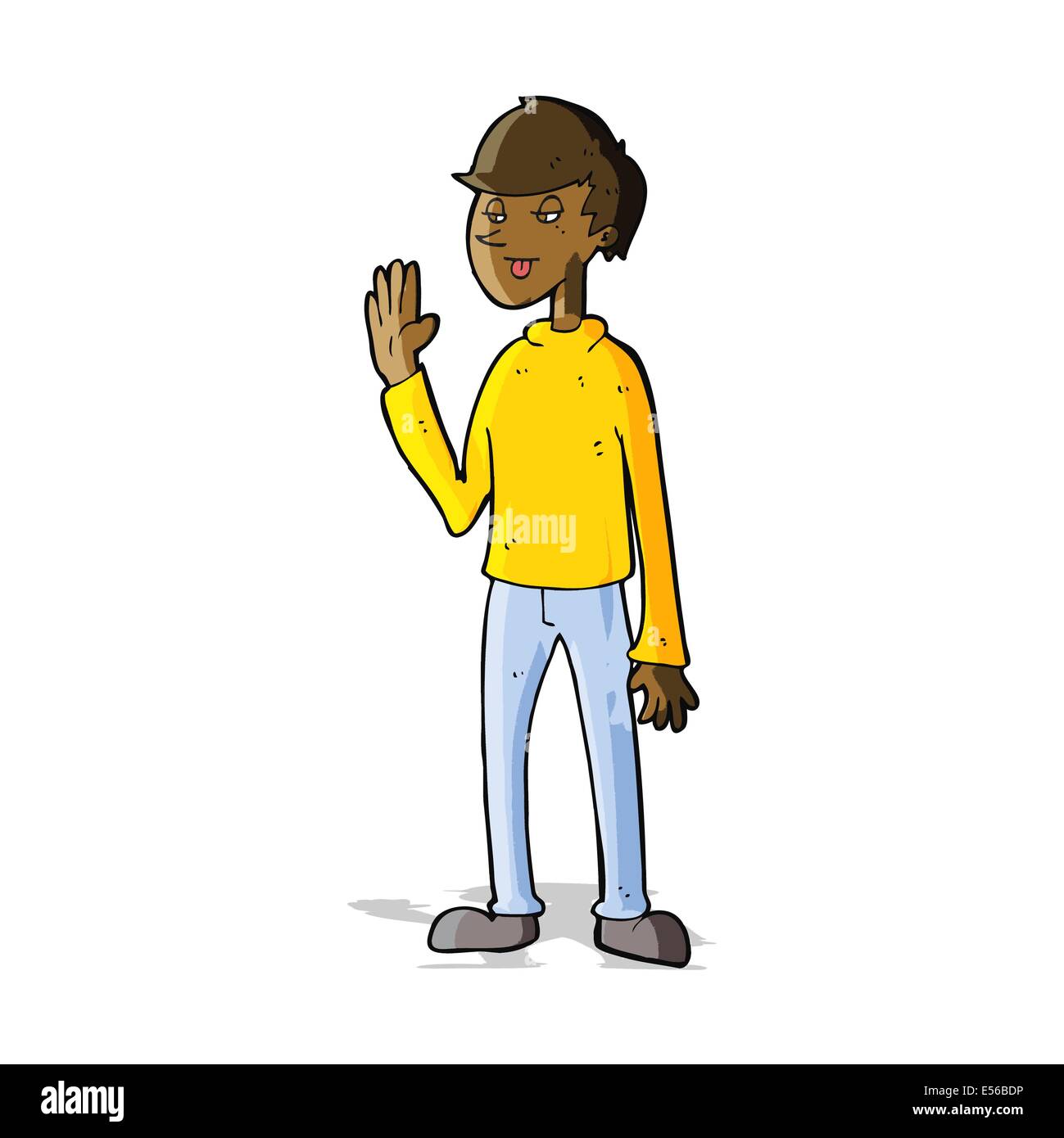 cartoon waving man Stock Vector Image & Art - Alamy