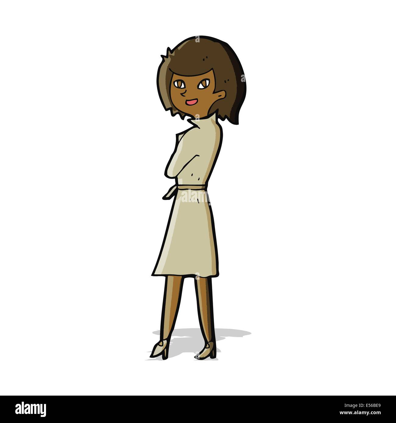 cartoon woman in trench coat Stock Vector Image & Art - Alamy