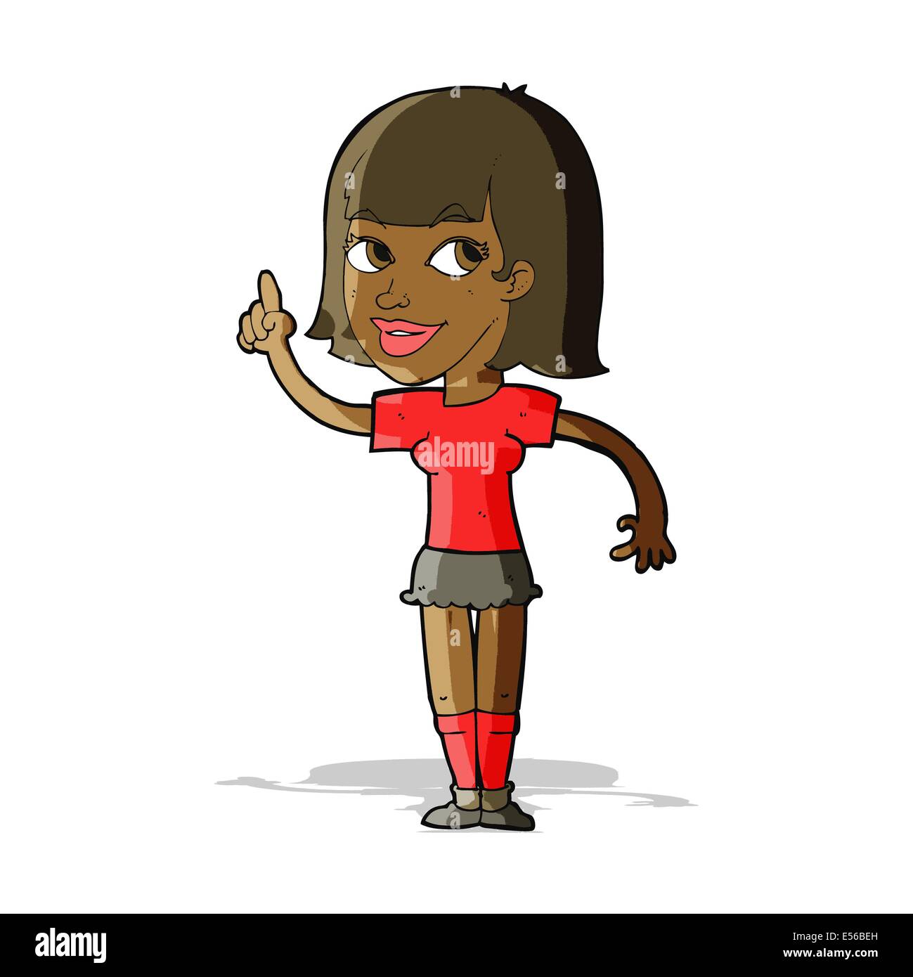 cartoon pretty girl with idea Stock Vector Image & Art - Alamy