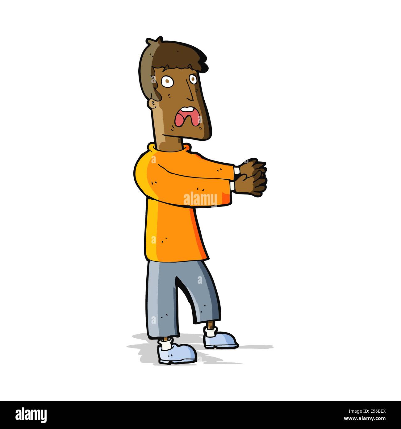 cartoon terrified man Stock Vector Image & Art - Alamy