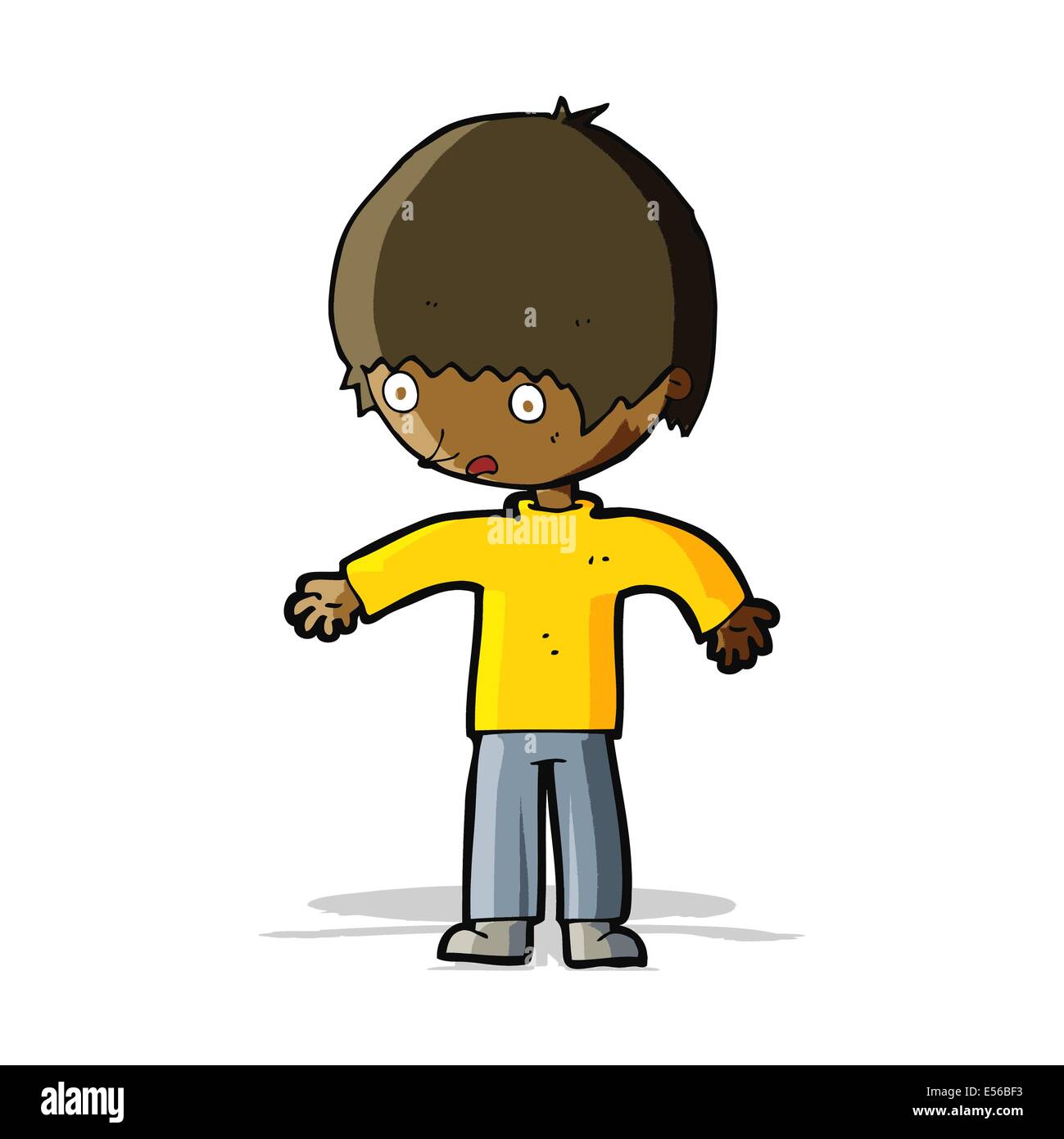 cartoon confused boy Stock Vector Image & Art - Alamy