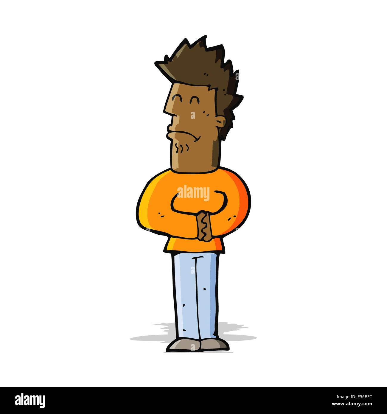 cartoon nervous man Stock Vector Image & Art - Alamy