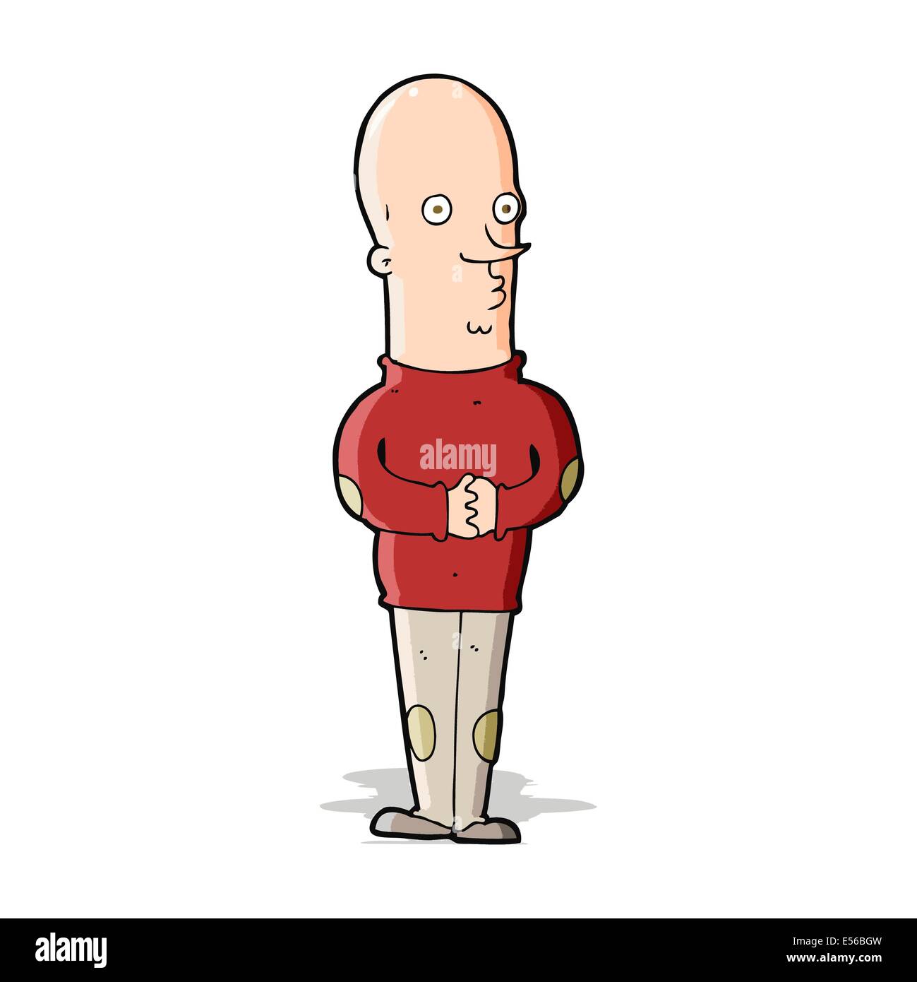 cartoon funny bald man Stock Vector Image & Art - Alamy