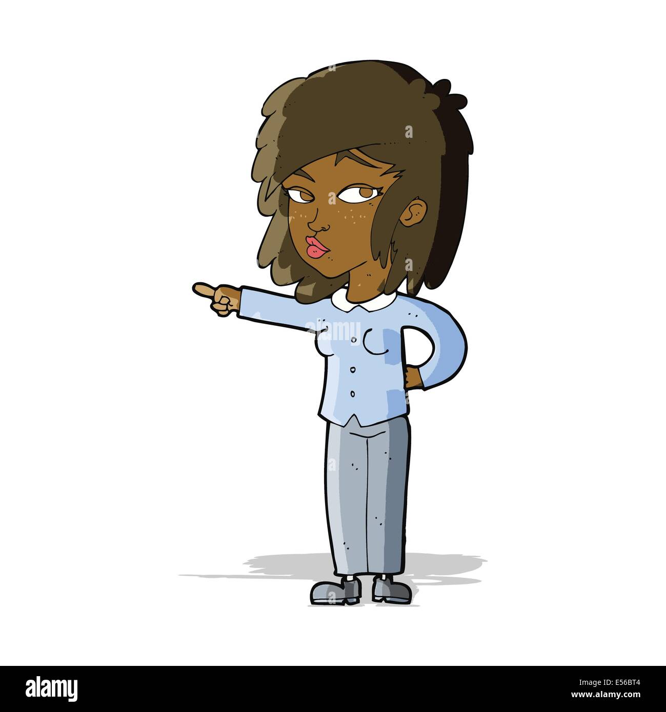 cartoon woman pointing Stock Vector Image & Art - Alamy
