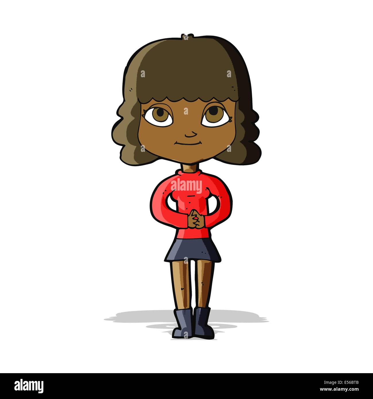 cartoon happy woman Stock Vector Image & Art - Alamy