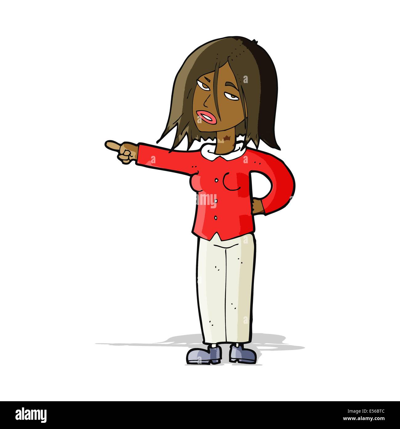 cartoon woman pointing Stock Vector Image & Art - Alamy