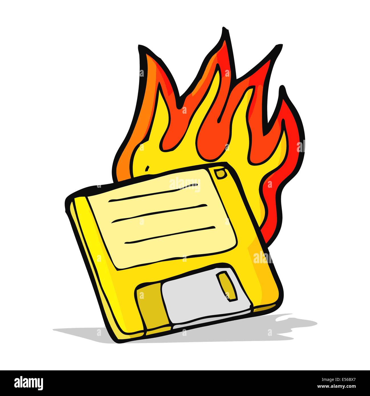 Cartoon old computer disk Cut Out Stock Images & Pictures - Alamy