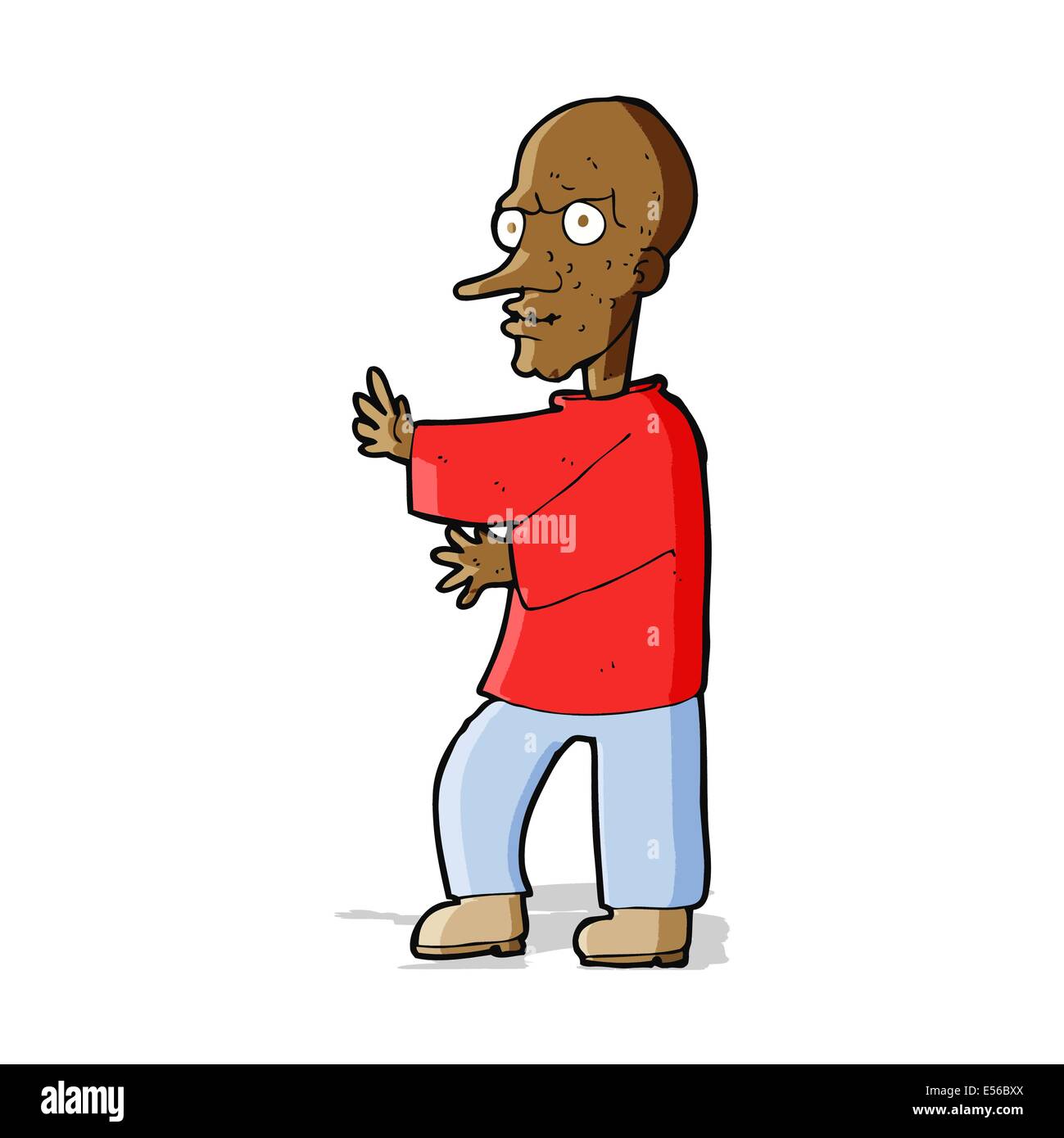 Cartoon Mean Looking Man Stock Vector Images - Alamy