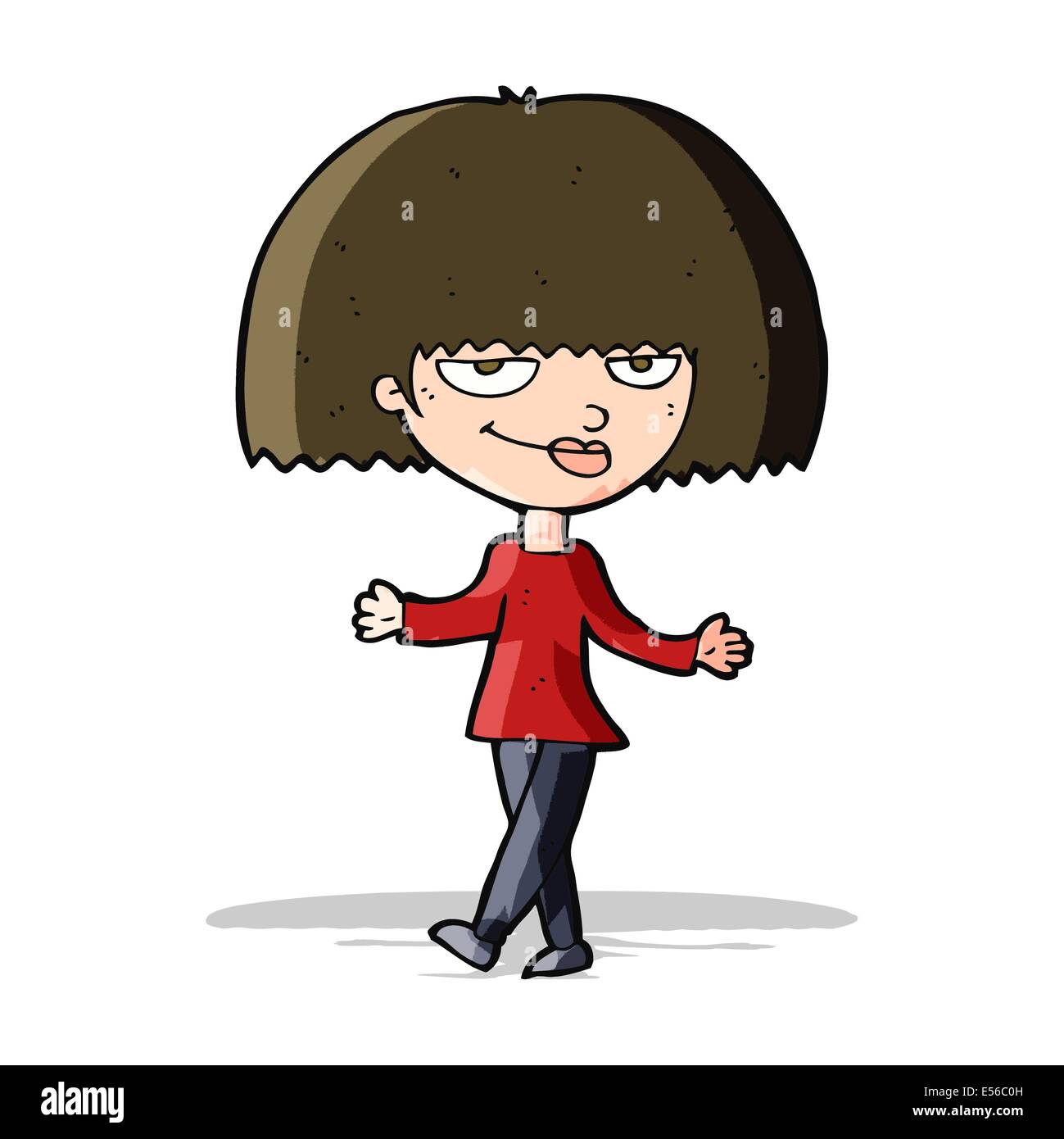 cartoon smug looking woman Stock Vector Image & Art - Alamy
