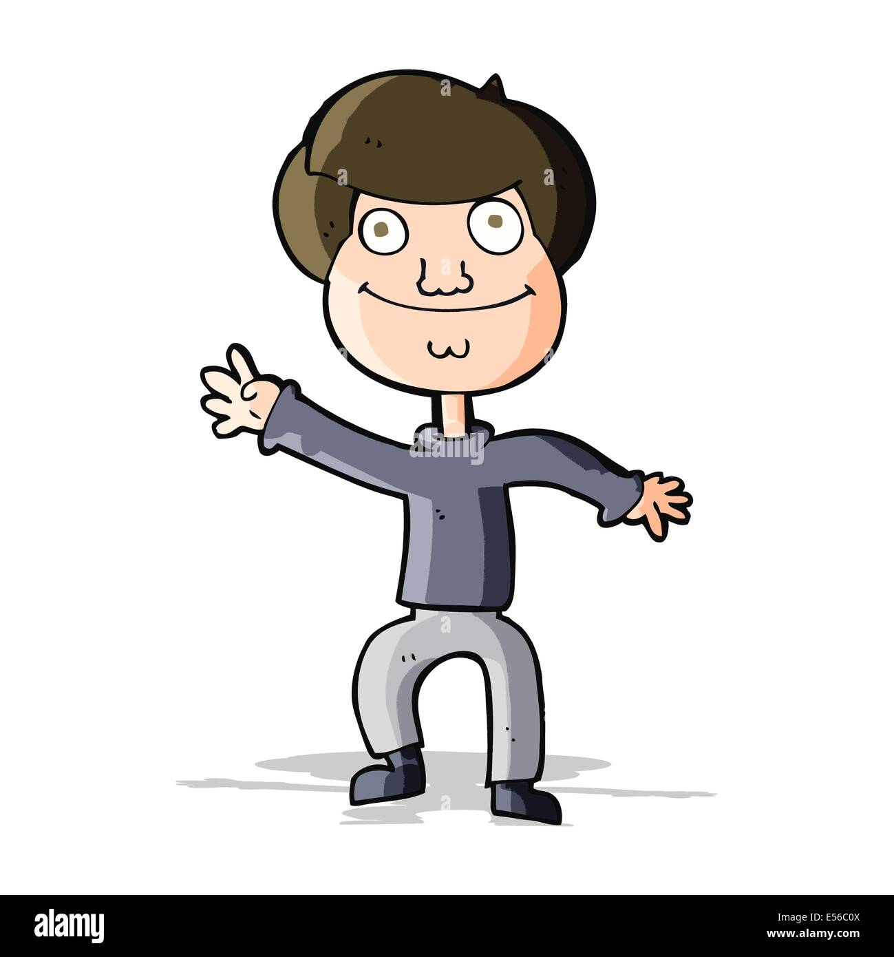 cartoon happy man waving Stock Vector Image & Art - Alamy