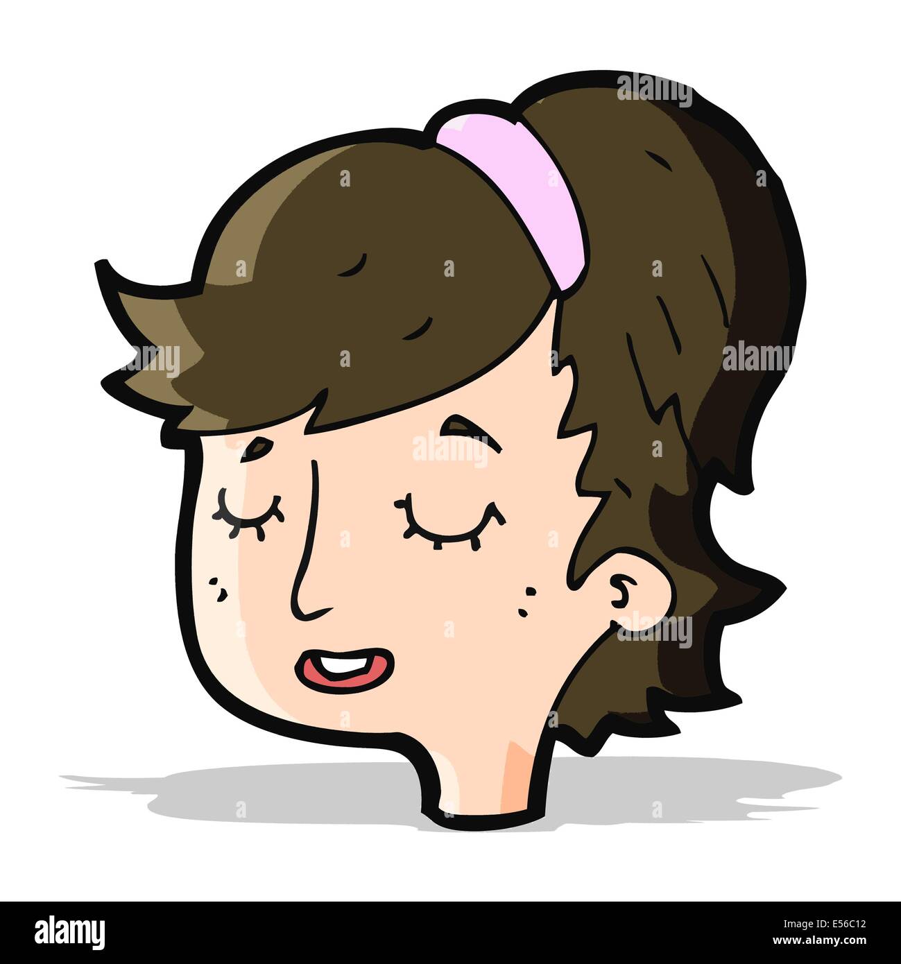 cartoon pretty female face Stock Vector Image & Art - Alamy