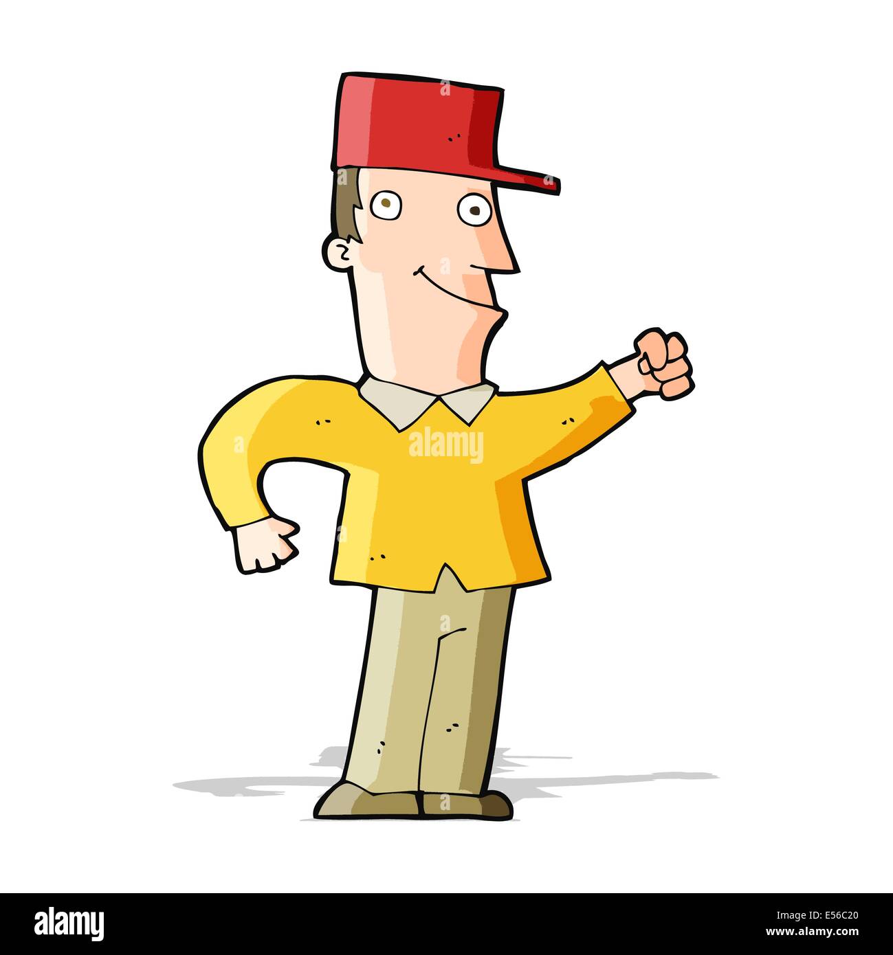 cartoon man punching air Stock Vector Image & Art - Alamy