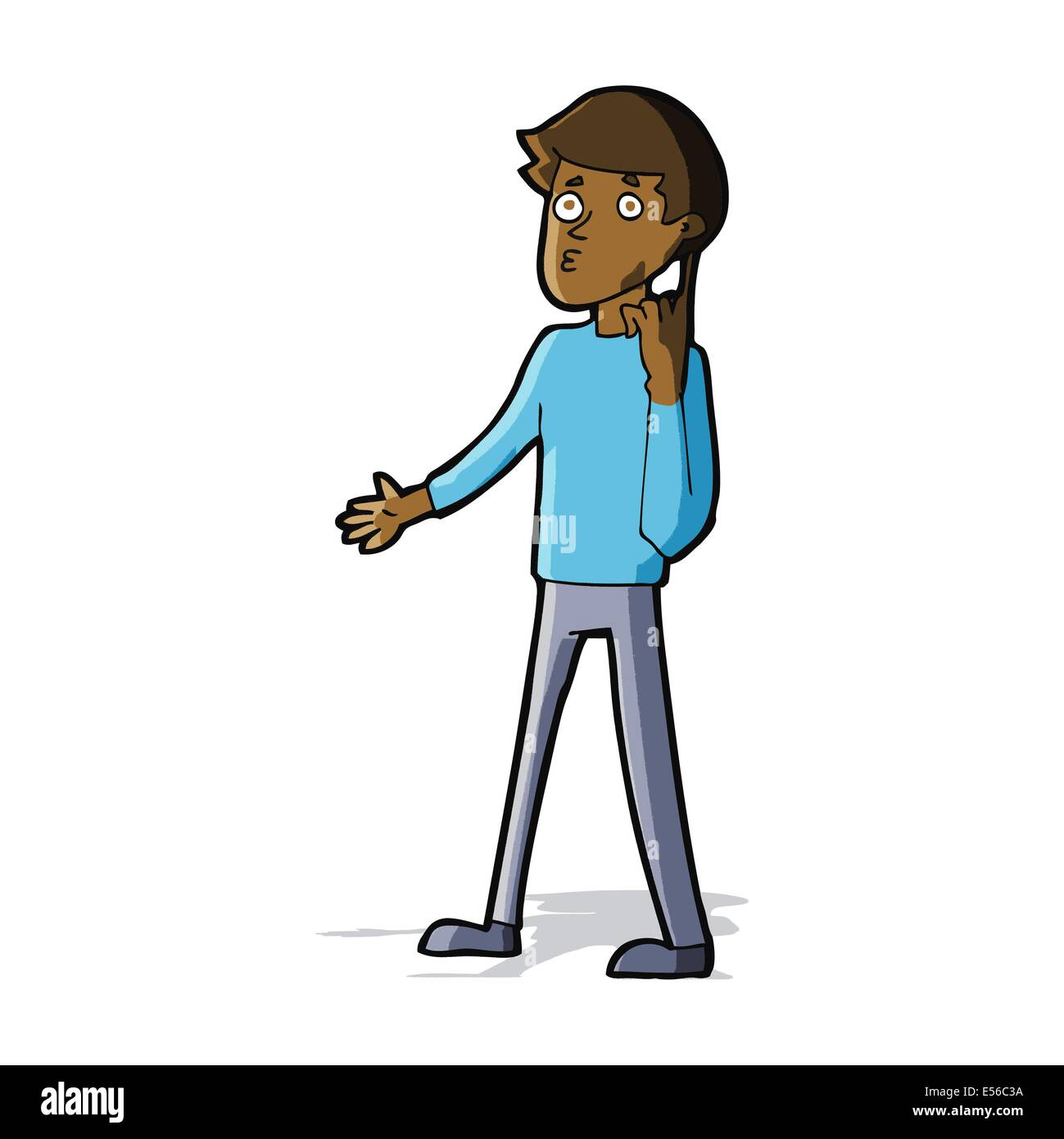 cartoon man asking question Stock Vector Image & Art - Alamy