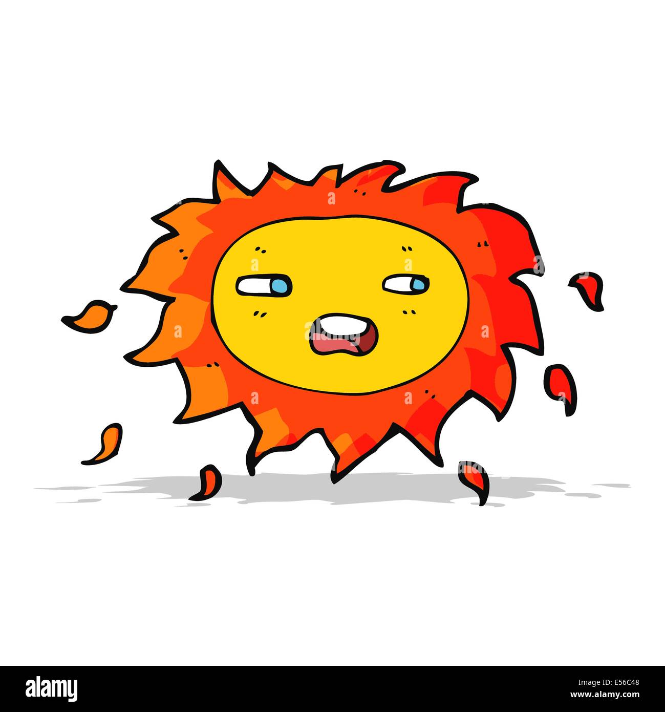 cartoon sad sun Stock Vector Image & Art - Alamy