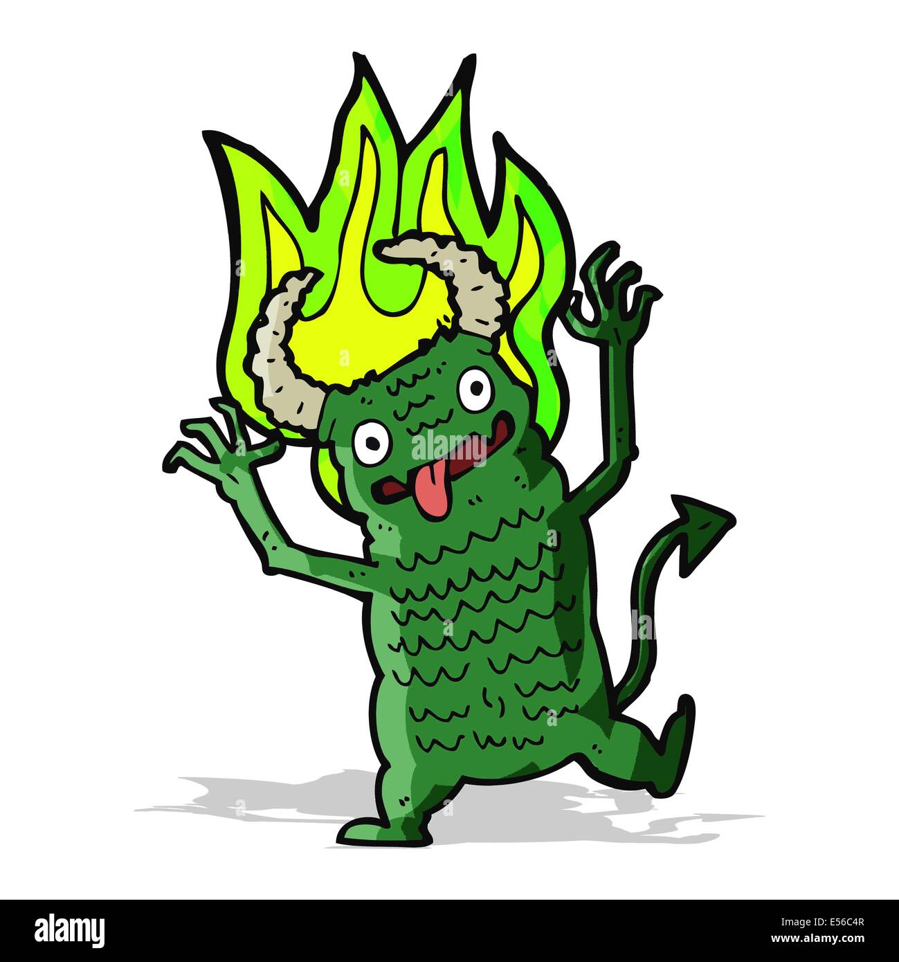 Cartoon illustration devil waving hi-res stock photography and images ...