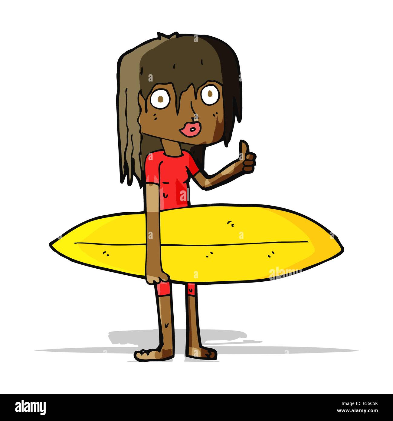 cartoon surfer girl Stock Vector Image & Art - Alamy