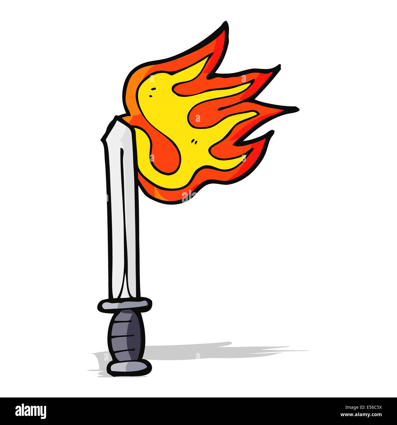 Flaming sword Stock Vector Images - Alamy