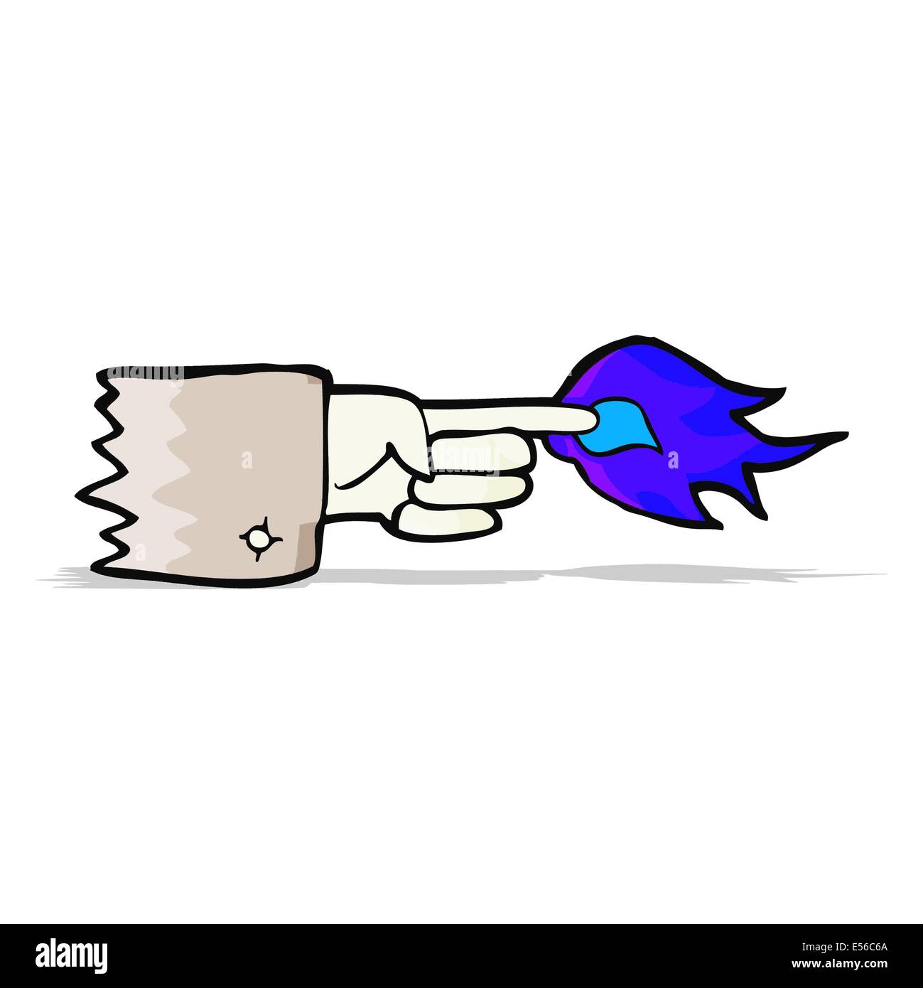 cartoon flaming pointing finger symbol Stock Vector Image & Art - Alamy