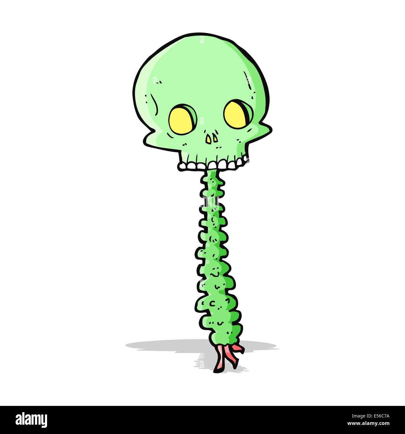 spooky cartoon skull and spine Stock Vector Image & Art - Alamy