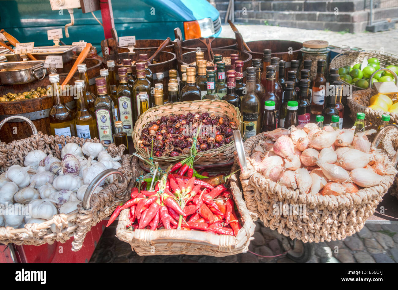 European street market Stock Photo - Alamy