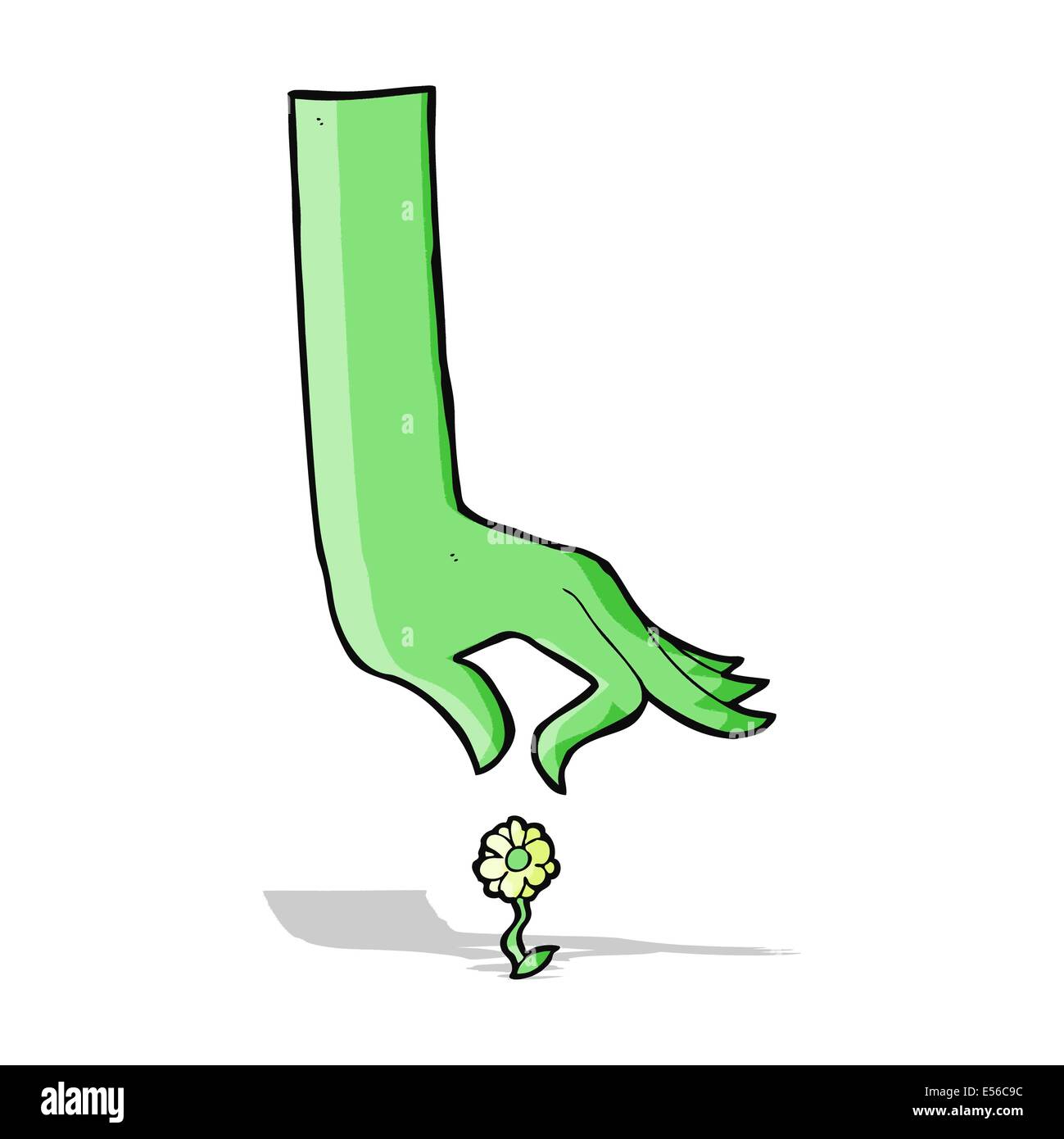 cartoon hand picking flower Stock Vector Image & Art - Alamy