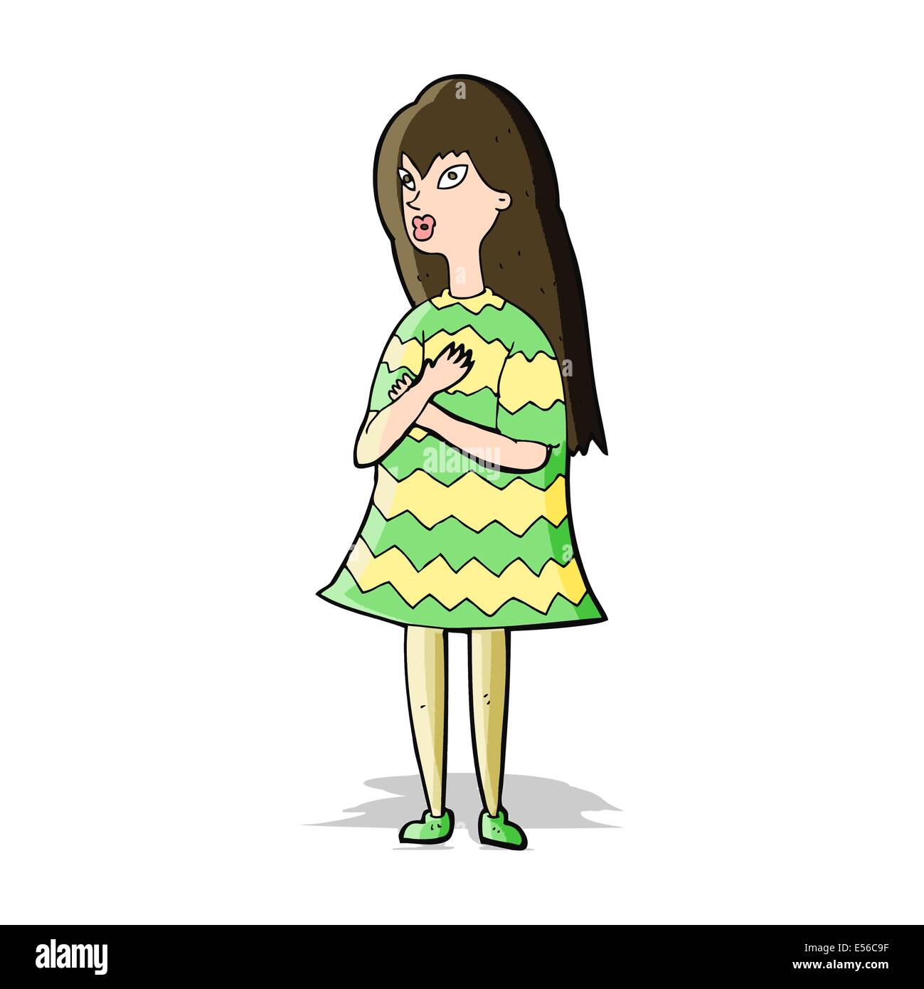 cartoon surprised girl Stock Vector Image & Art - Alamy