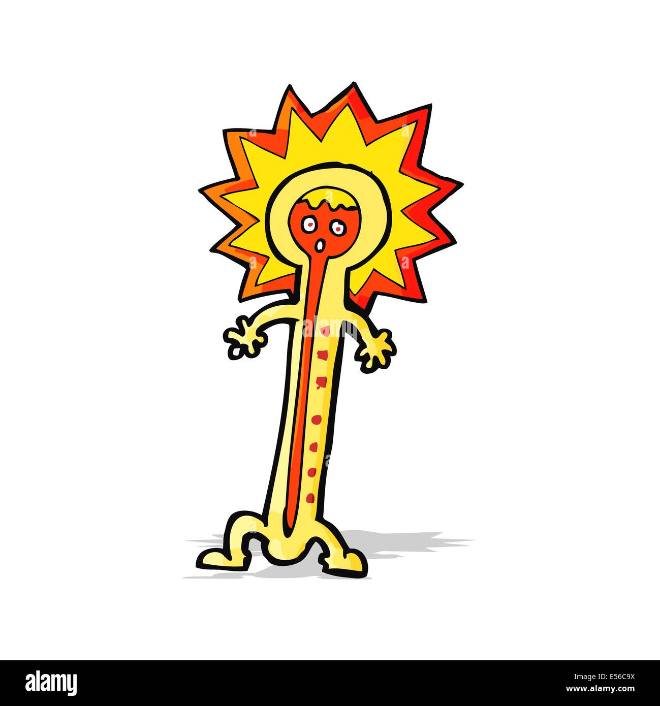 Hot Thermometer Cartoon