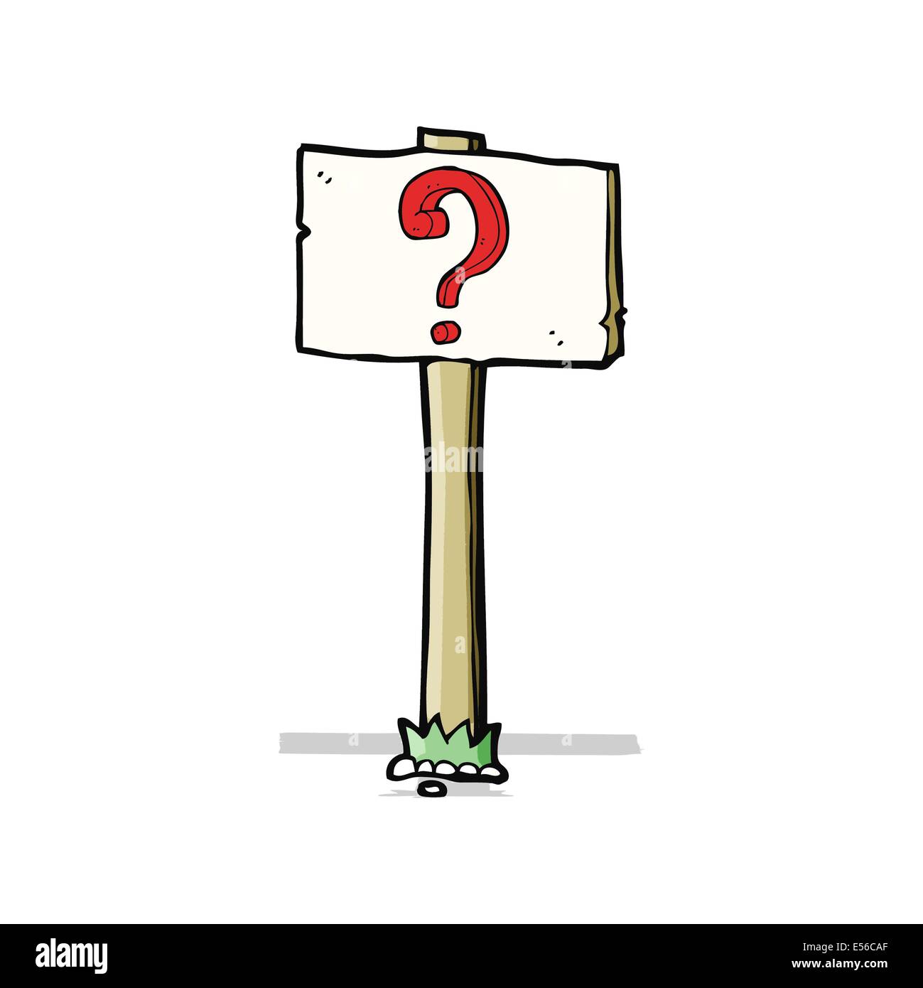 Cartoon signpost question mark hi-res stock photography and images - Alamy