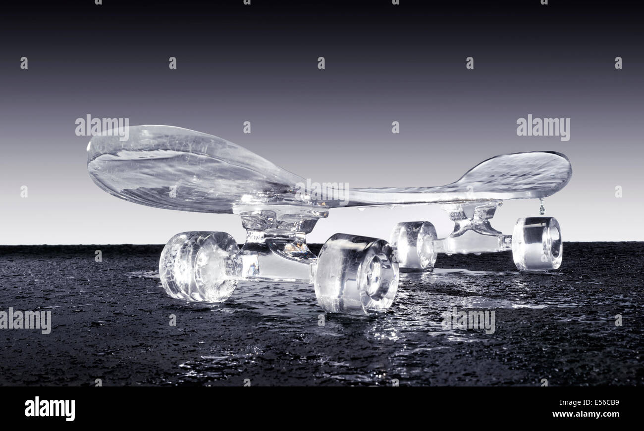 a skateboard made of ice Stock Photo - Alamy