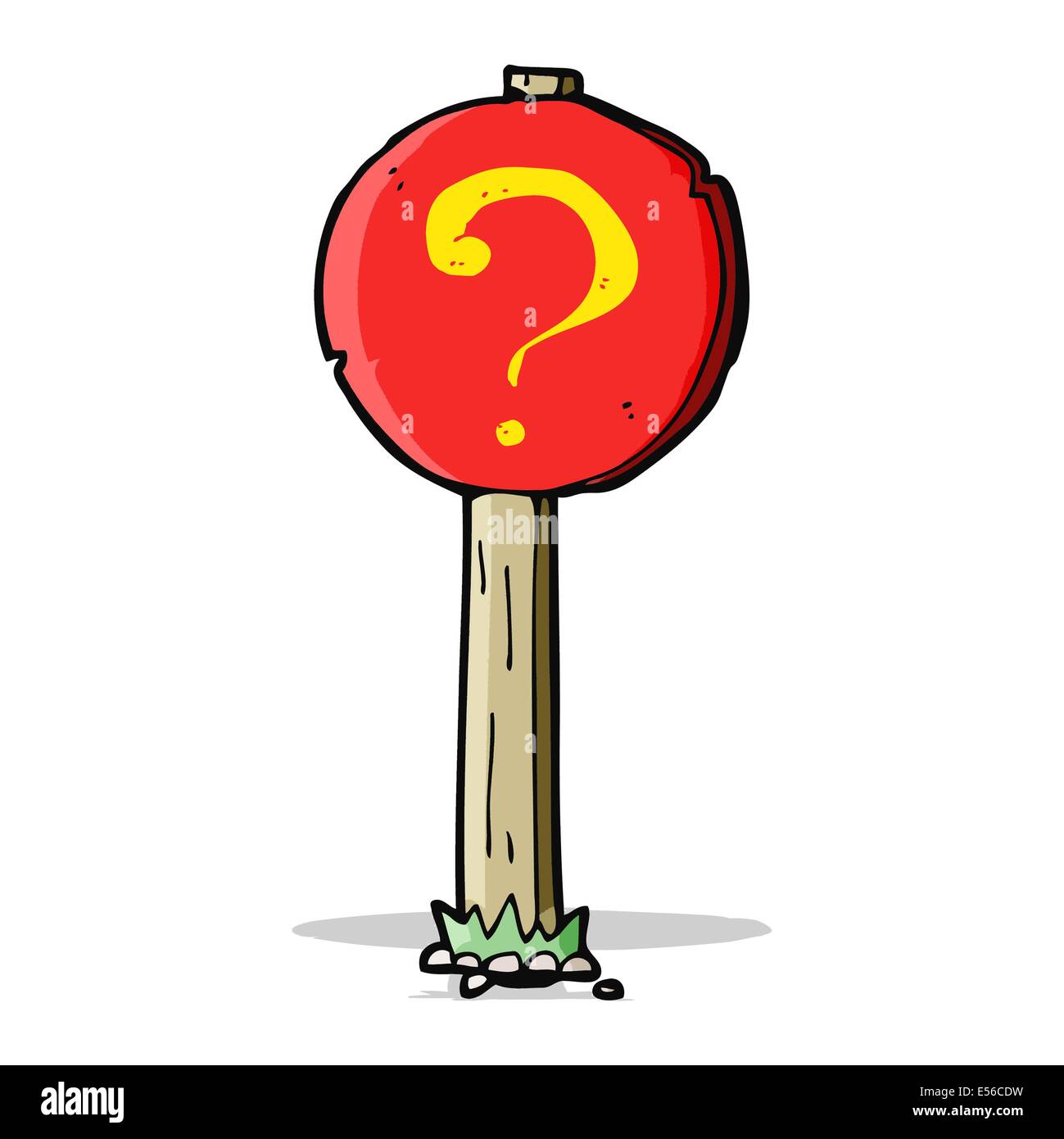 Cartoon signpost question mark hi-res stock photography and images - Alamy