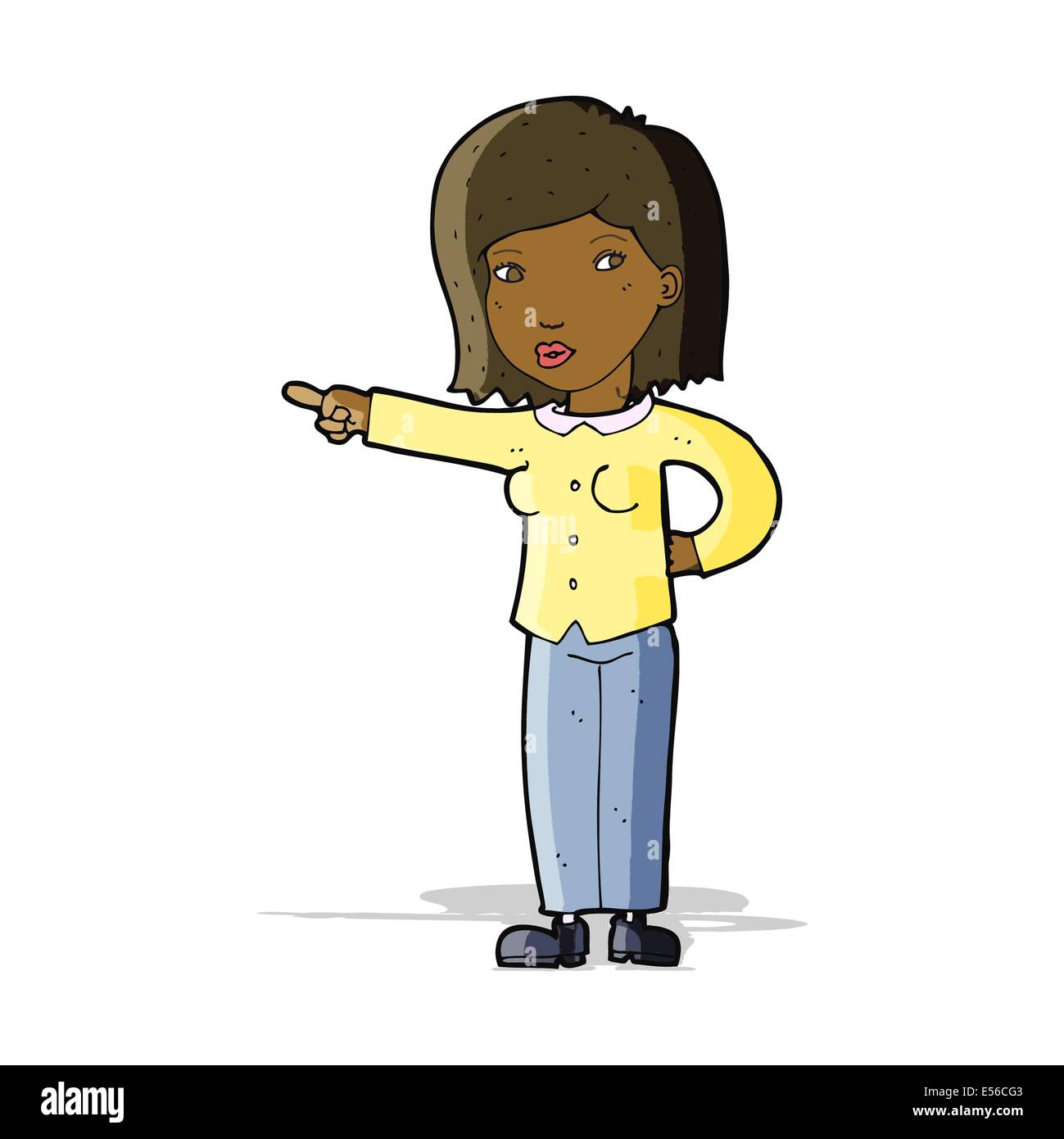 cartoon woman pointing Stock Vector Image & Art - Alamy